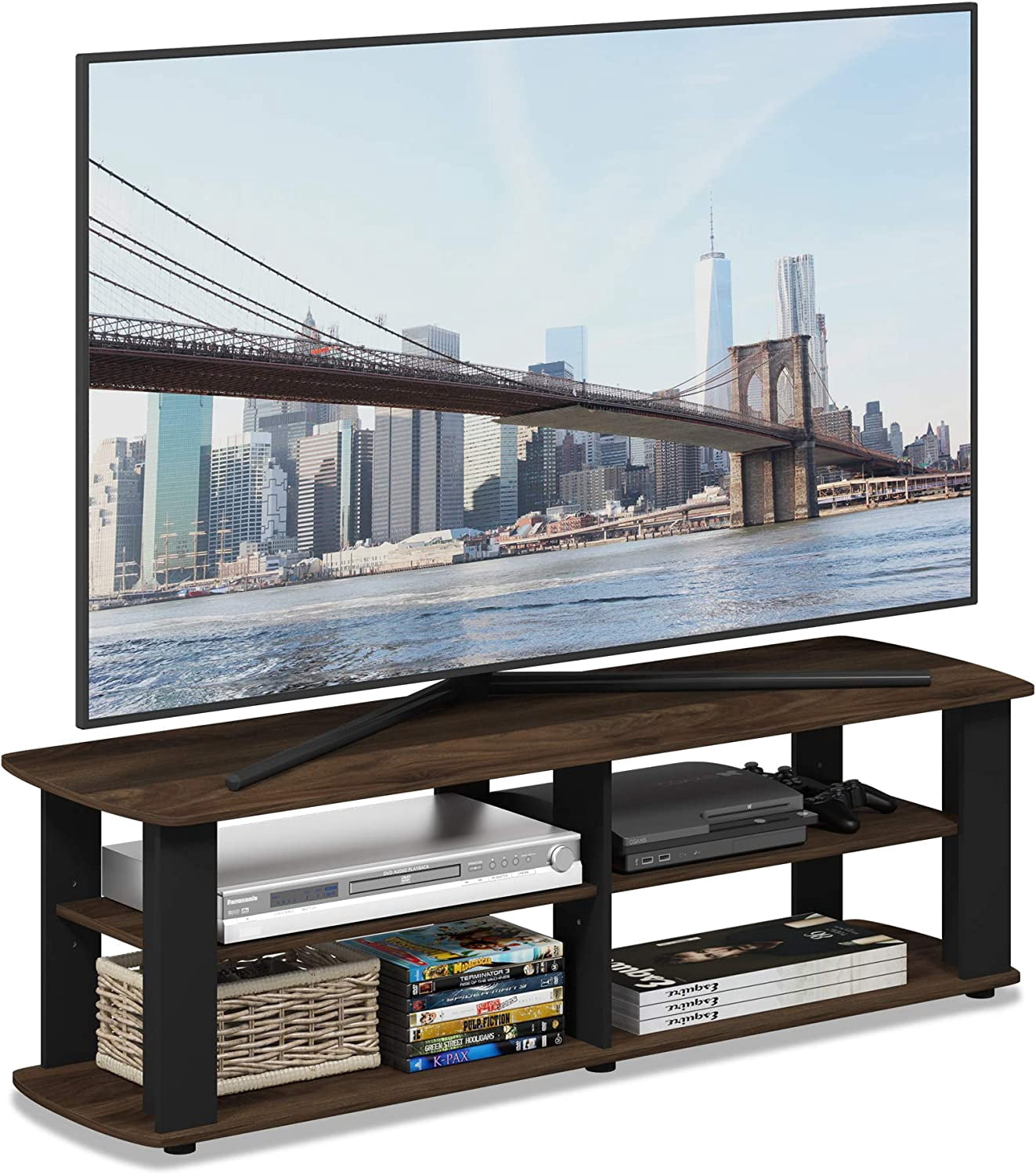 Entertainment Center TV Stand, Short 43.3"(W) x13.4(H) x13.1(D ...