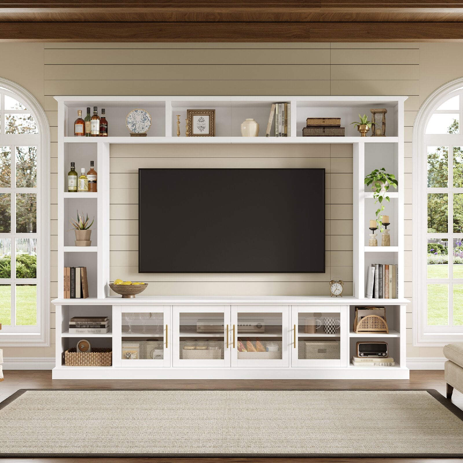 Entertainment Center Wall Unit for TVs up to 80", All-in-One Modern ...