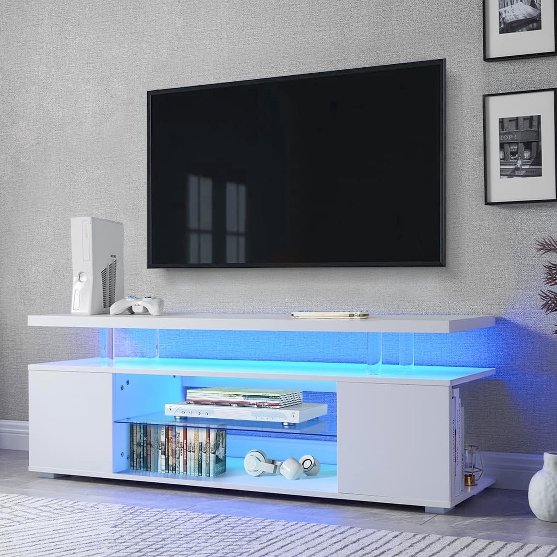 Entertainment Center with Storage / Antique Style, MDF Filler, 15.75in ...