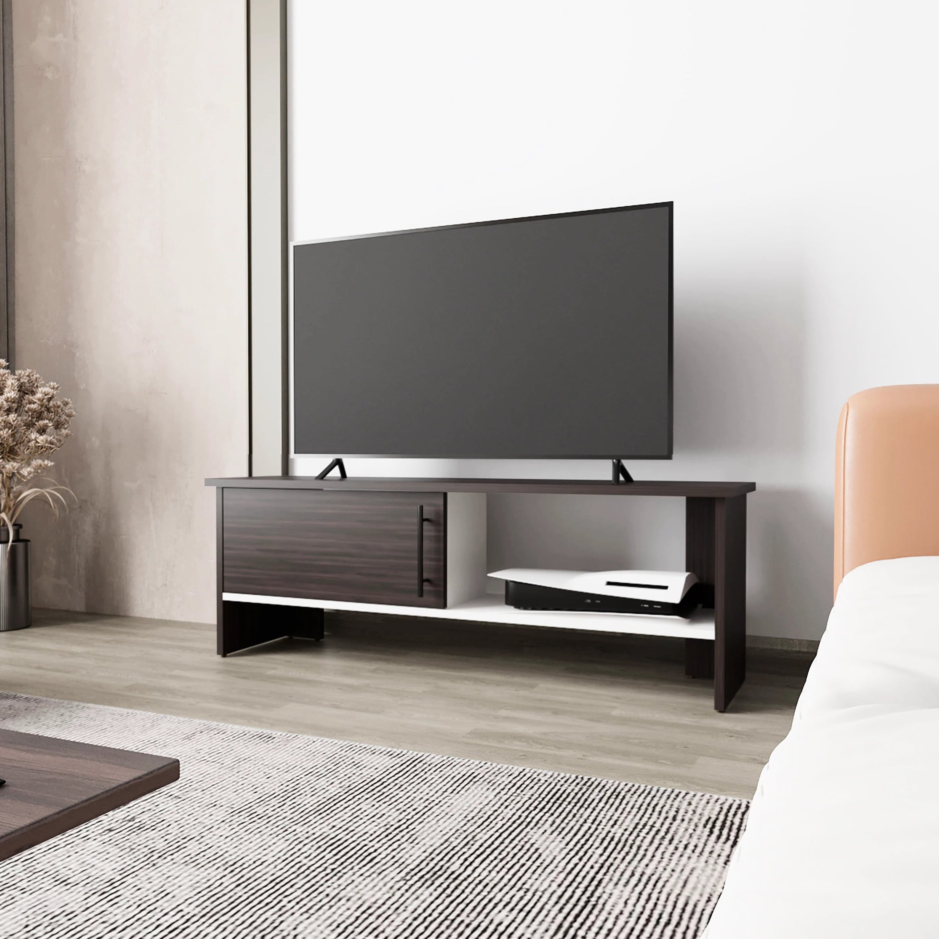 Entertainment Center with White Accents+Concealed Compartment”-“Living ...