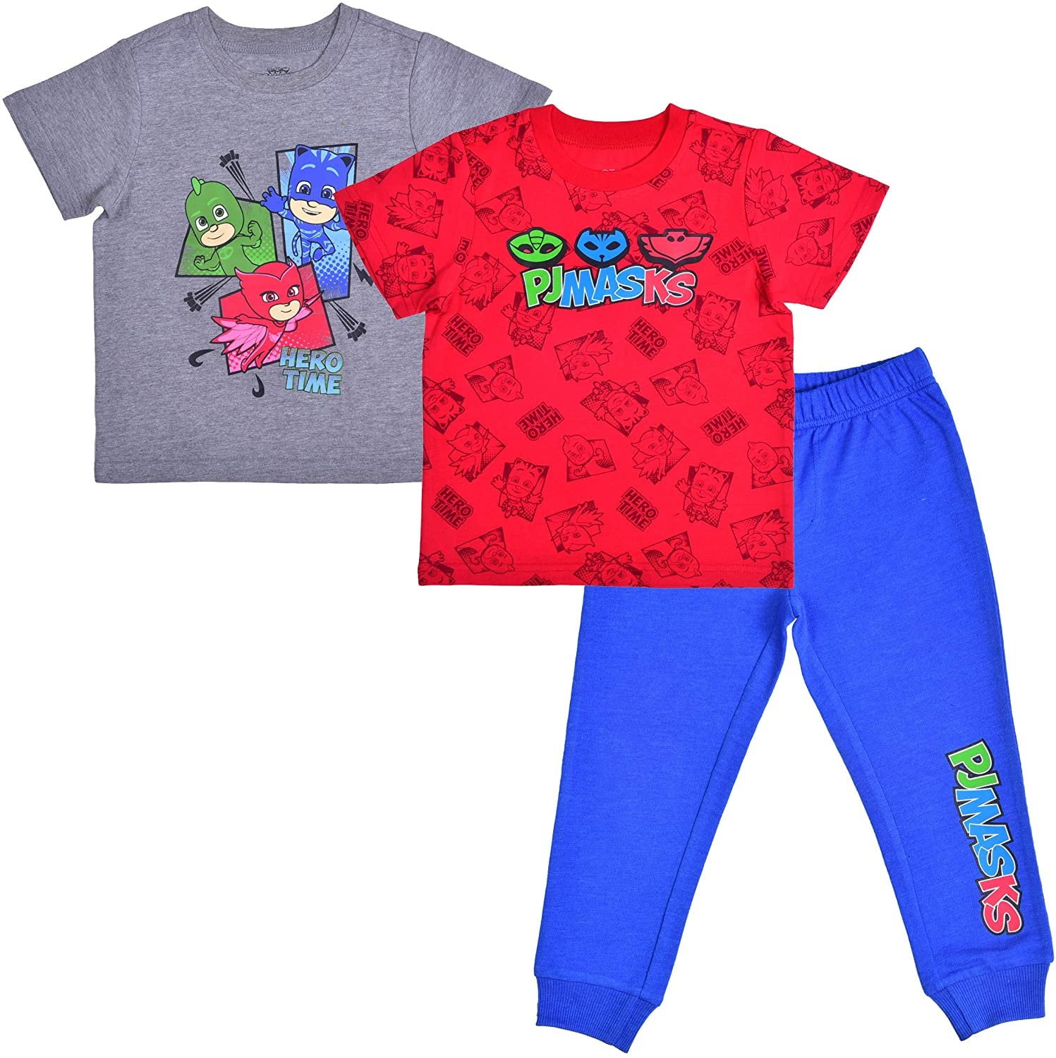 Entertainment One Boy's 3-Piece PJ Masks T-Shirt and Jogger Pant Set ...