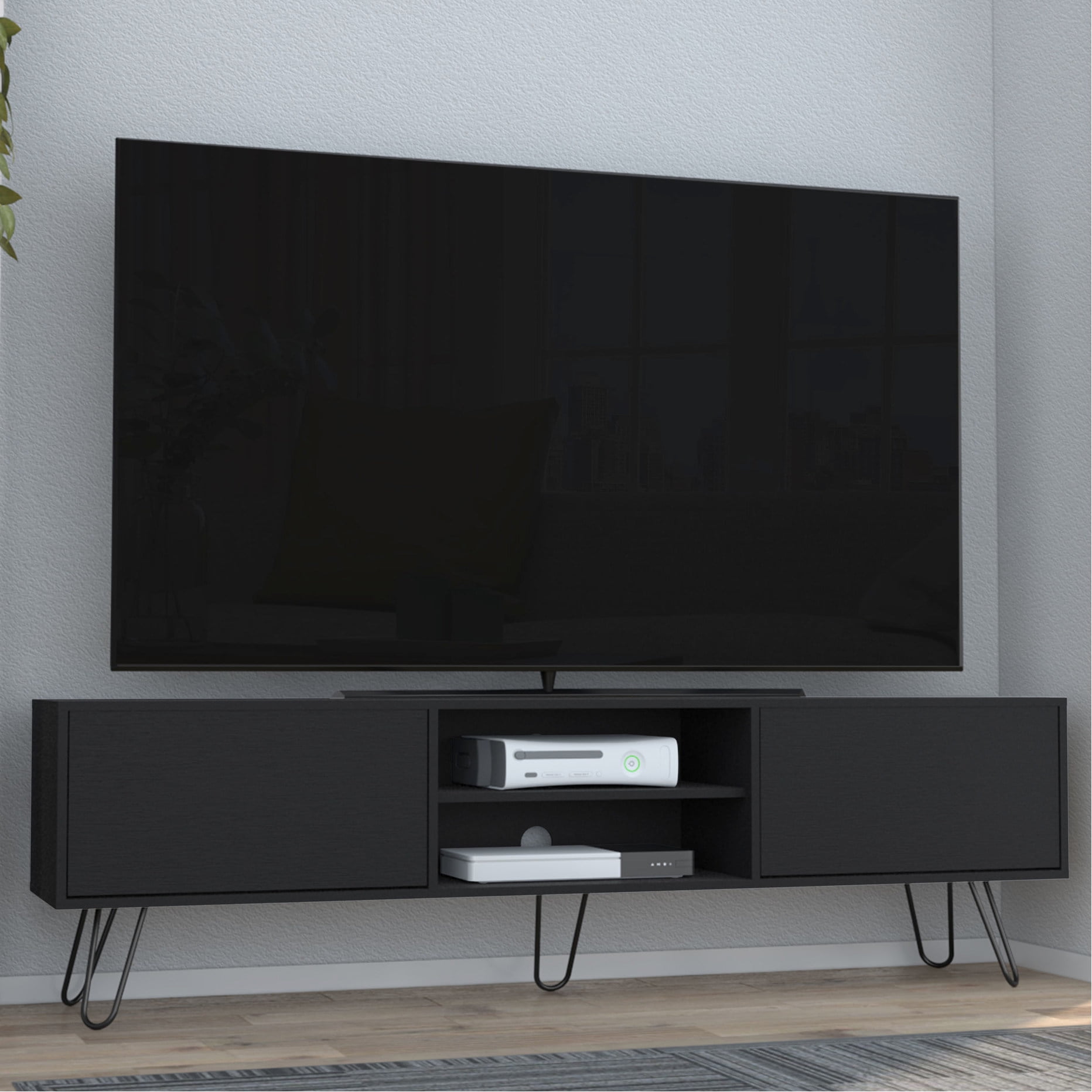 Entertainment Unit | Supports TVs up to 59 Inches in Home Space | Featuring Engineered Wood ...