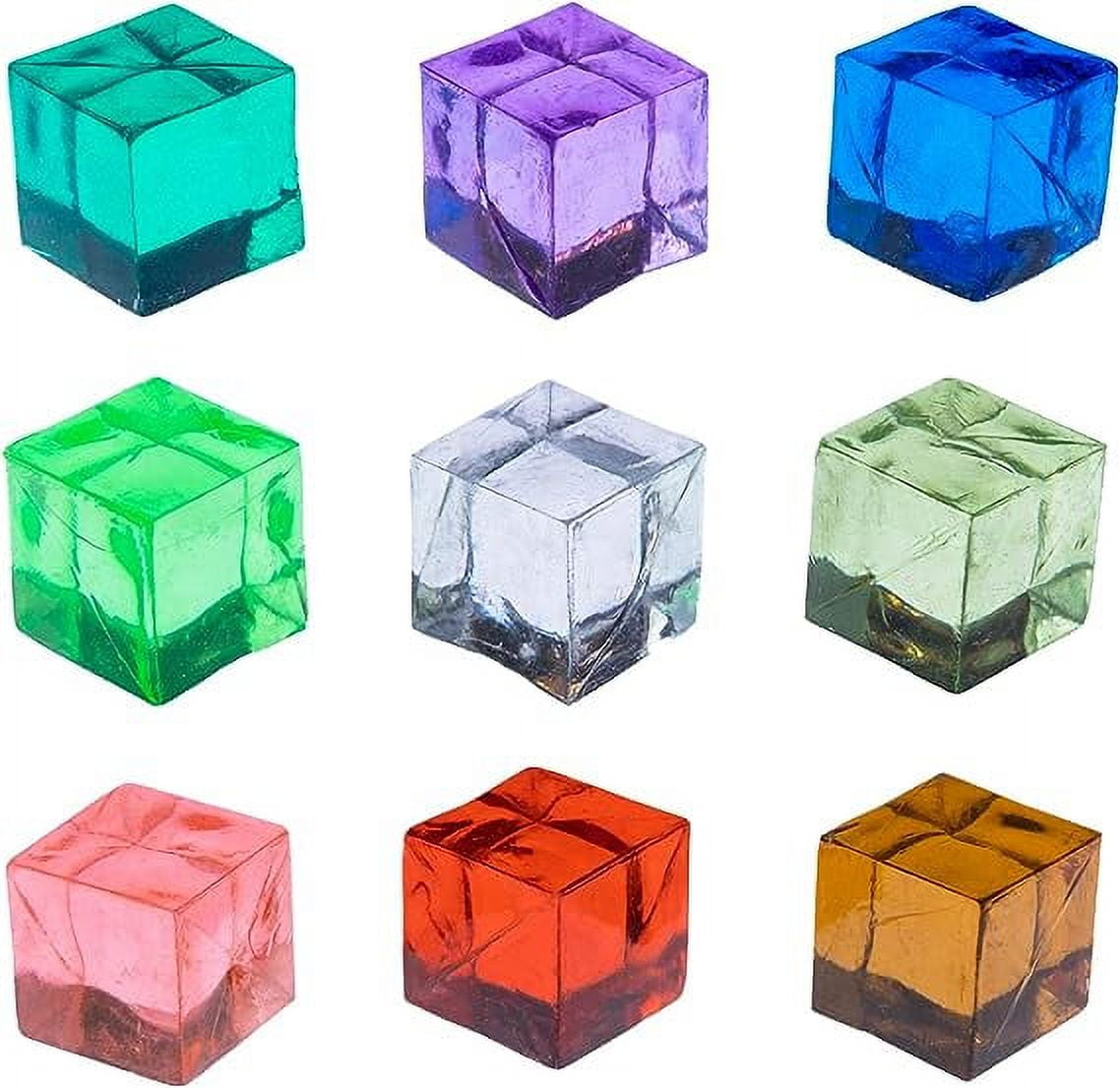 Entervending Acrylic Gems - Vase Filler -Small Plastic Cubes - Approx. 10.6 Oz Fake Jewels ...