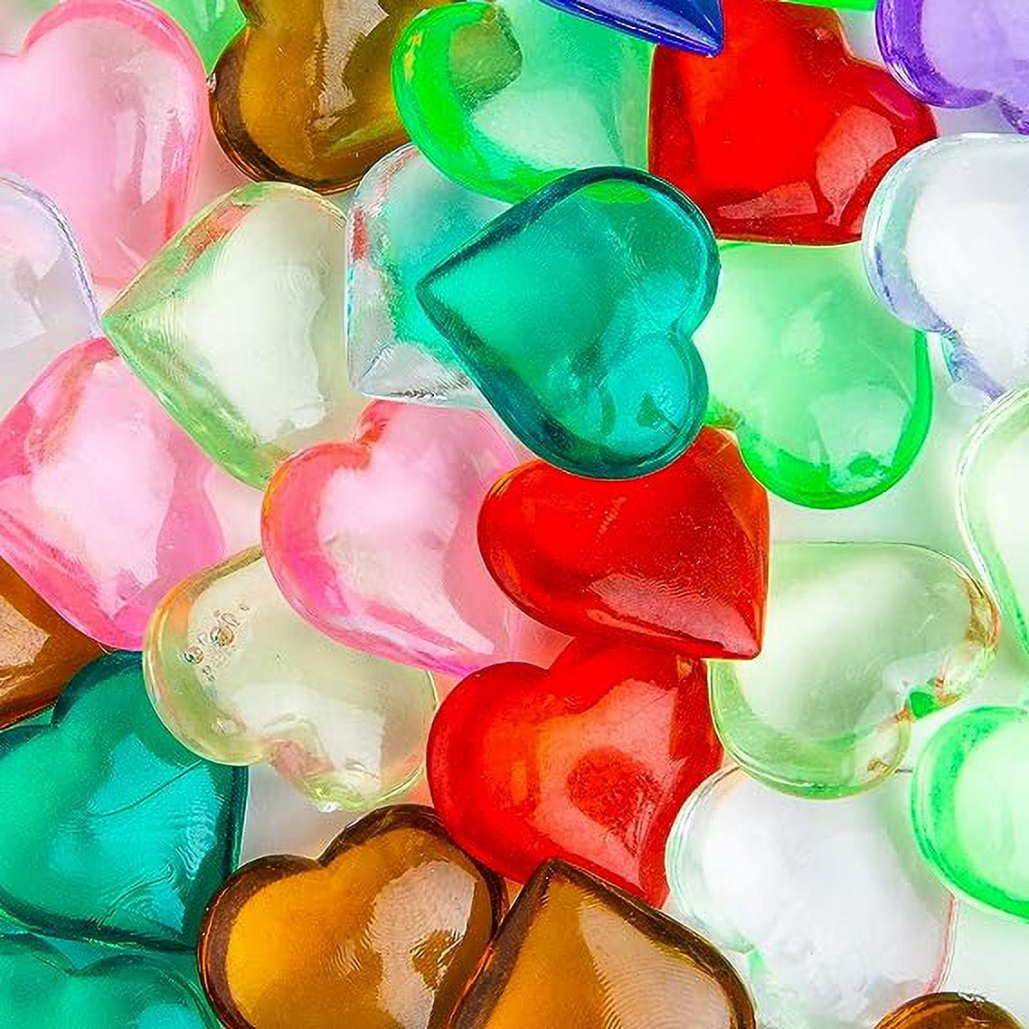 Entervending Acrylic Gems - Vase Filler - Smooth Plastic Hearts for ...