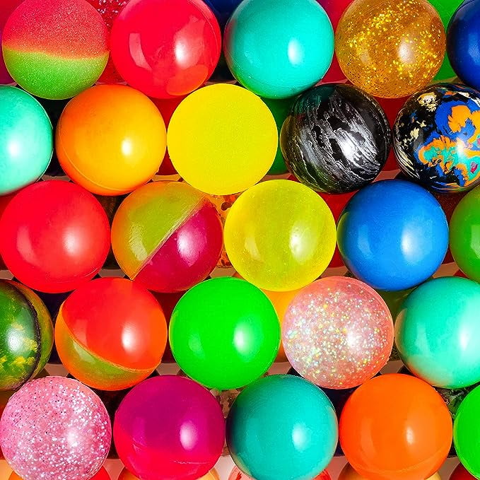 Entervending Bouncy Balls - 50 Pcs Bouncing Balls Assorted Pack - 1.26 ...
