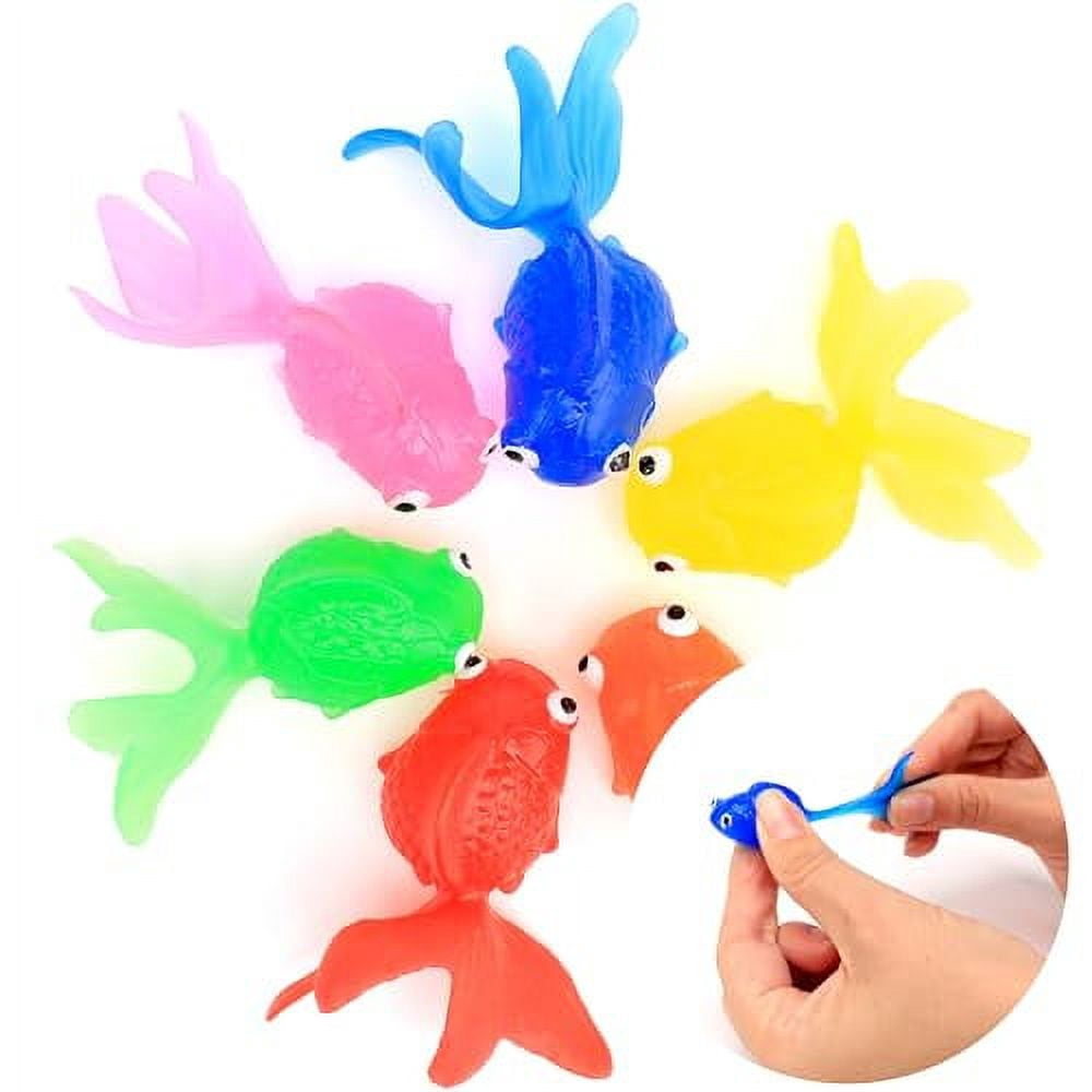 Entervending Fish Toys - Sea Animals Figures - Vibrant 4 Colors - 1.75 ...