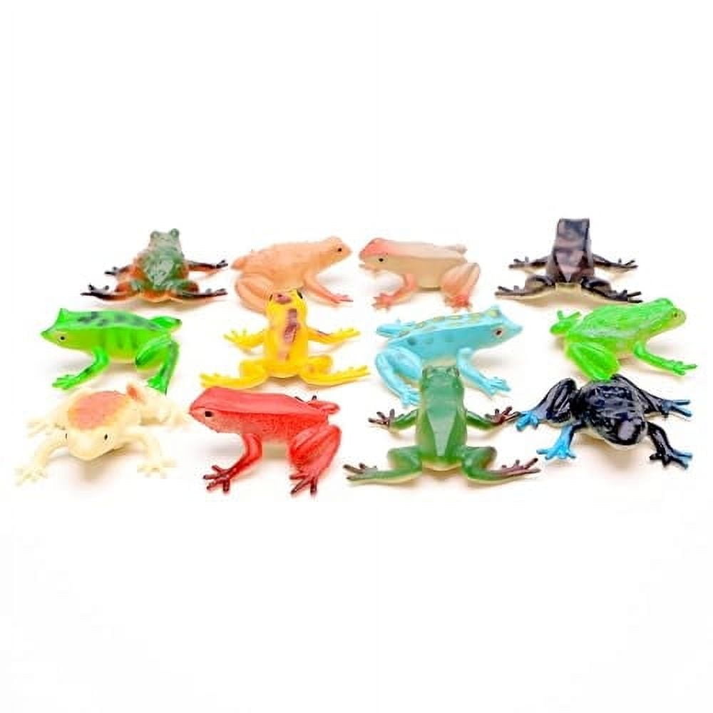 Entervending Frog Toy - 2” Frog Animal Figurines - Mini Frogs for ...