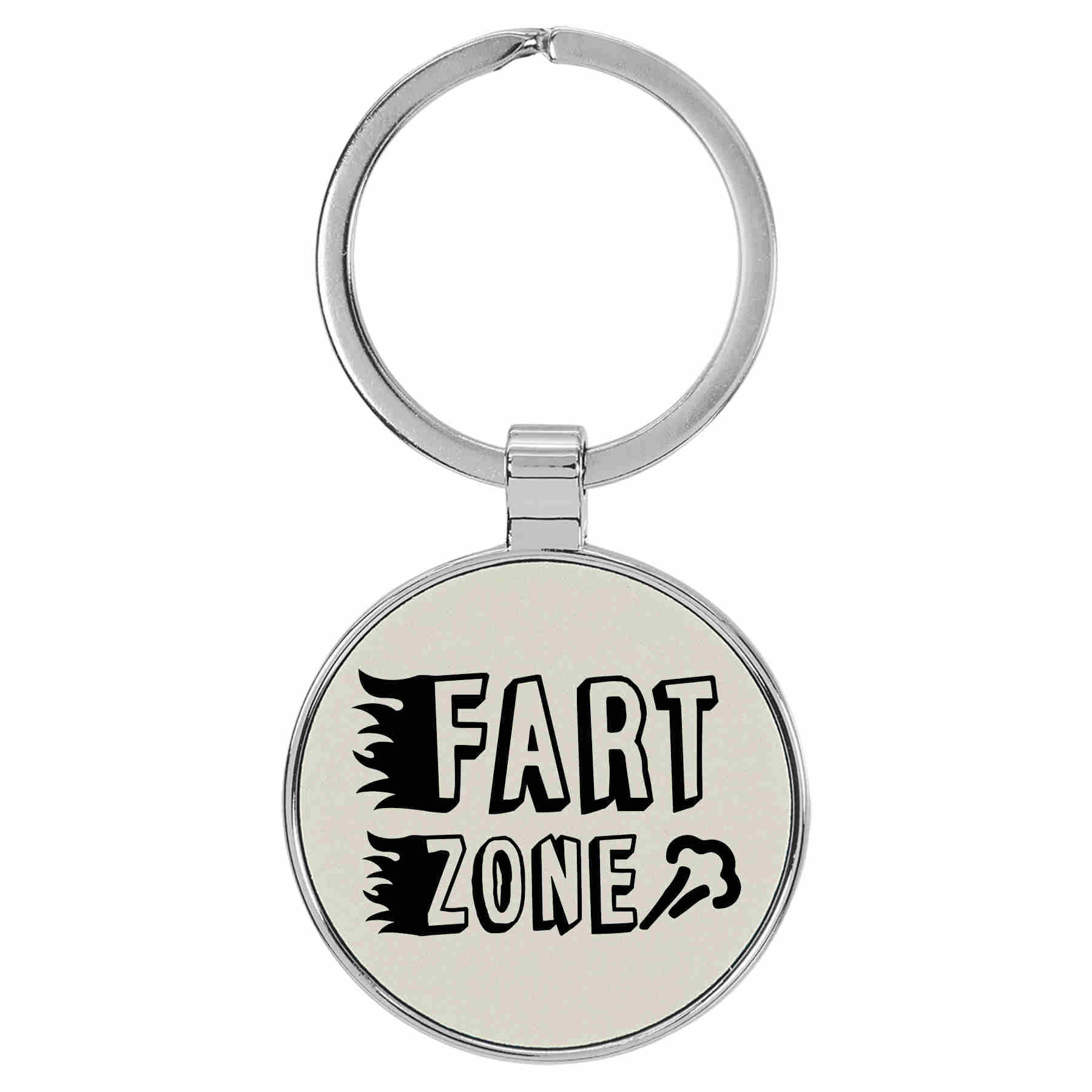 Enthoozies Fart Zone Passing Gas Funny White Laser Engraved Leatherette ...