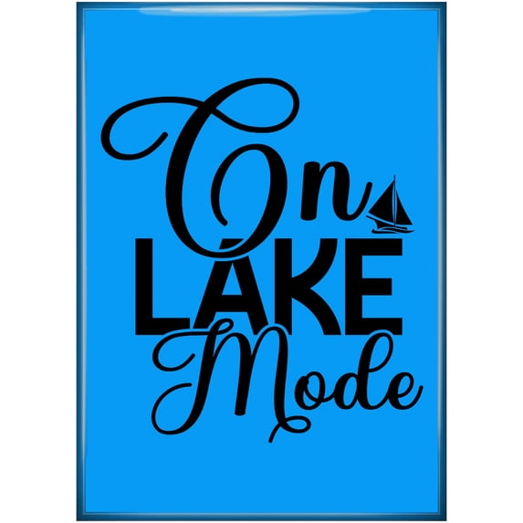 Enthoozies On Lake Mode Aqua 2.5" x 3.5" Refrigerator Fridge Magnet ...