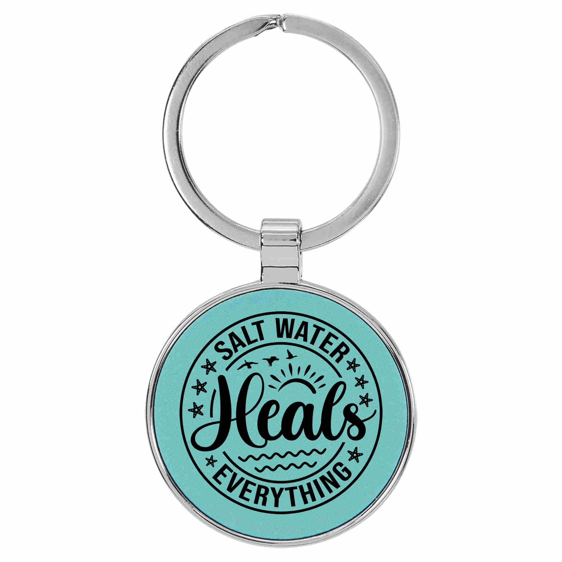 Enthoozies Salt Water Heals Everything Teal Laser Engraved Leatherette ...