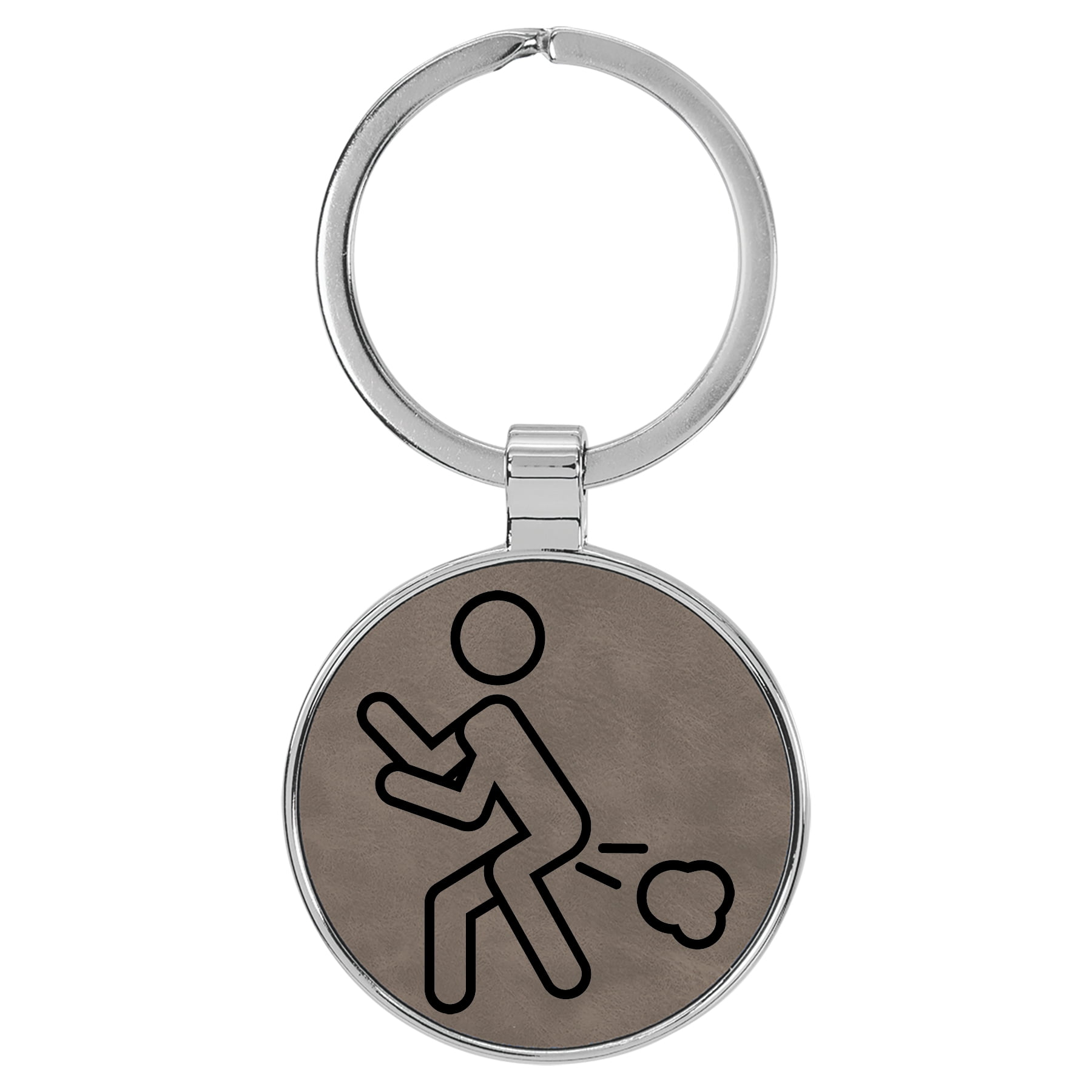 Enthoozies Stick Figure Farting Passing Gas Funny Gray Laser Engraved ...