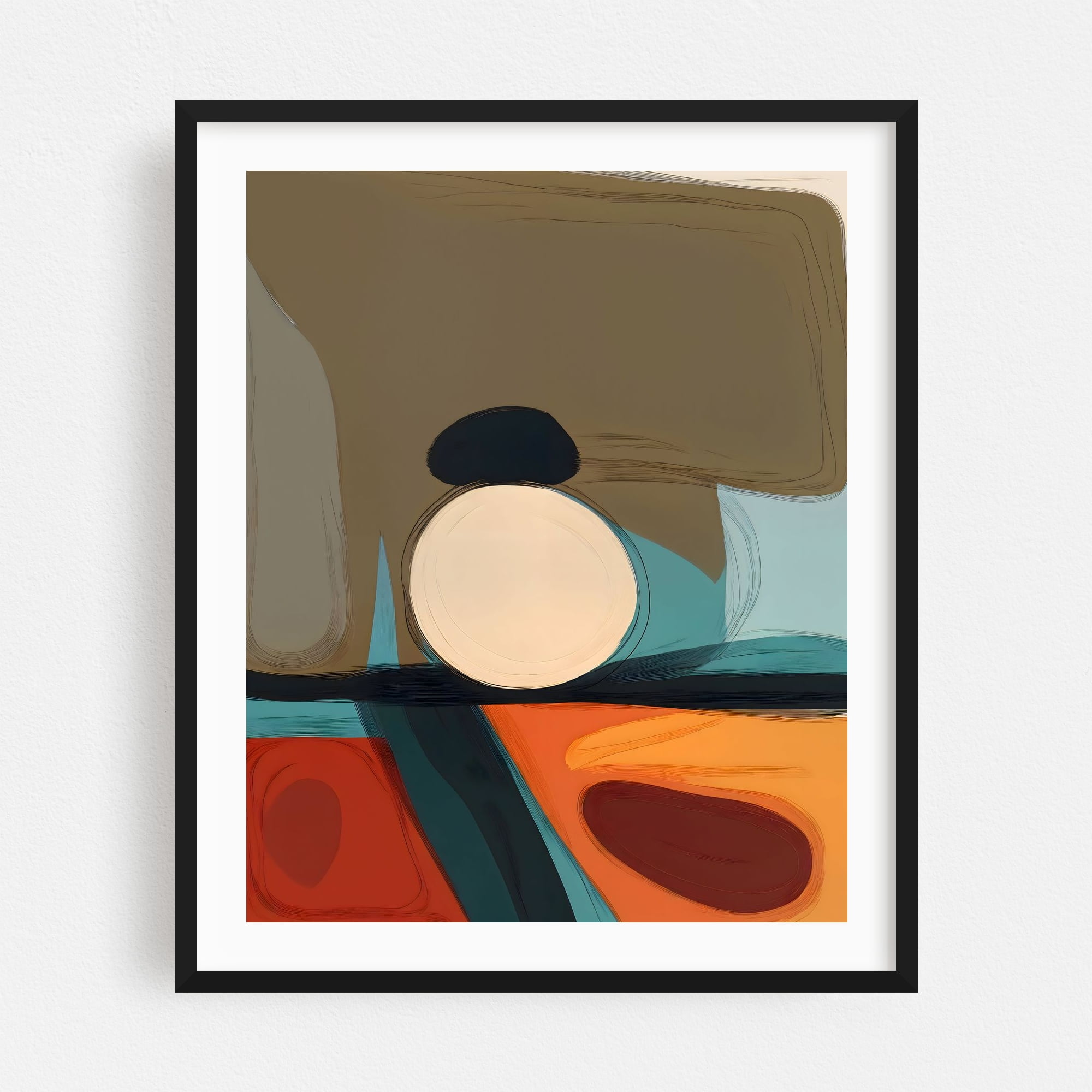 Enthral - Digital Art Abstract Geometric Modern Art Minimalist Mid ...