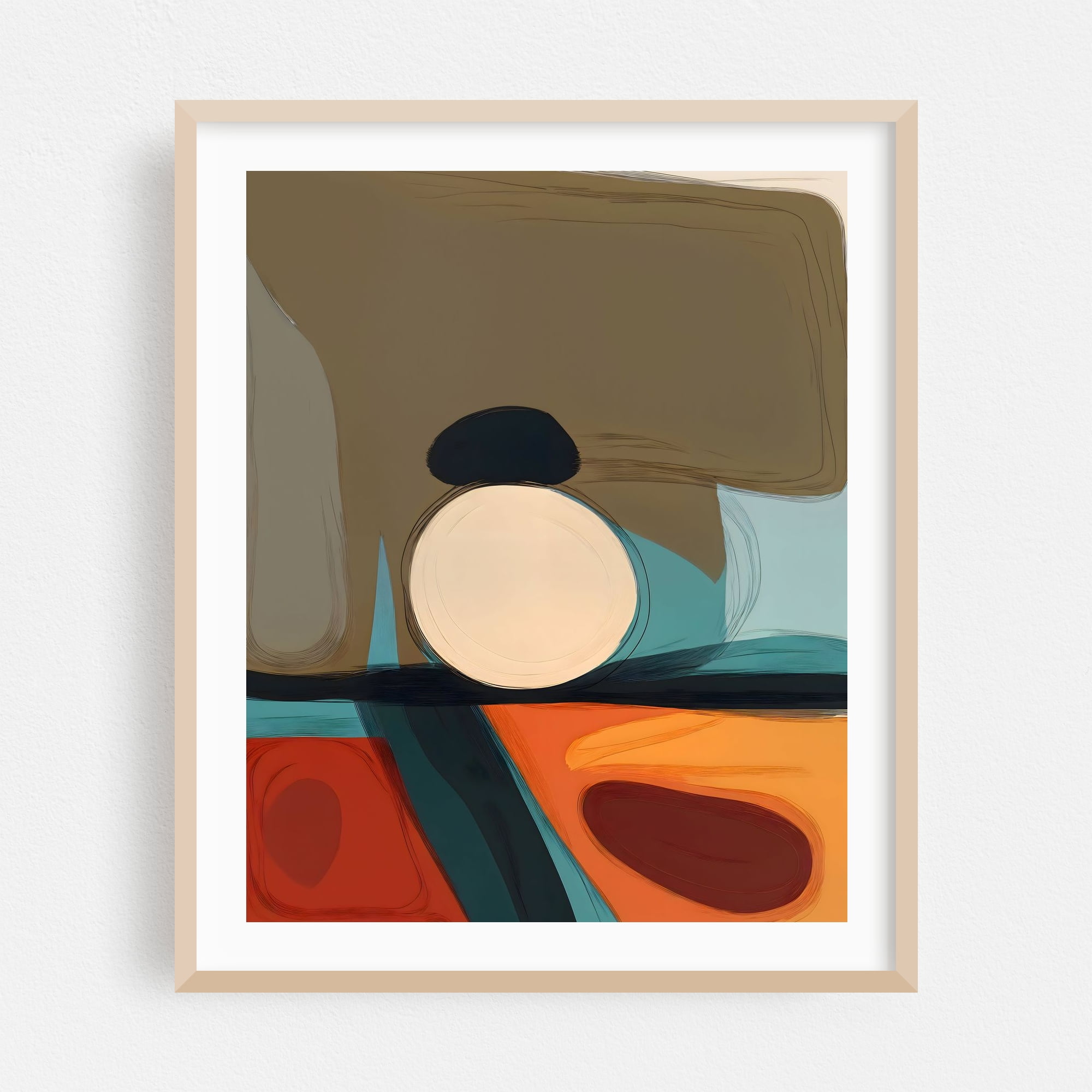 Enthral - Digital Art Abstract Geometric Modern Art Minimalist Mid ...