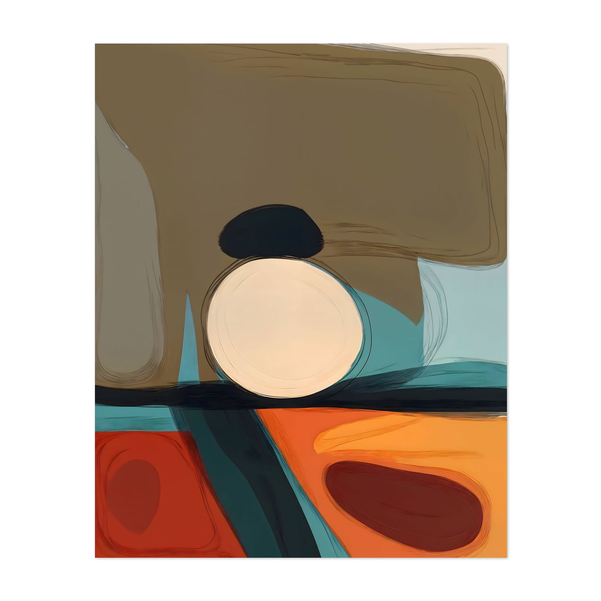 Enthral - Digital Art Abstract Geometric Modern Art Minimalist Mid ...