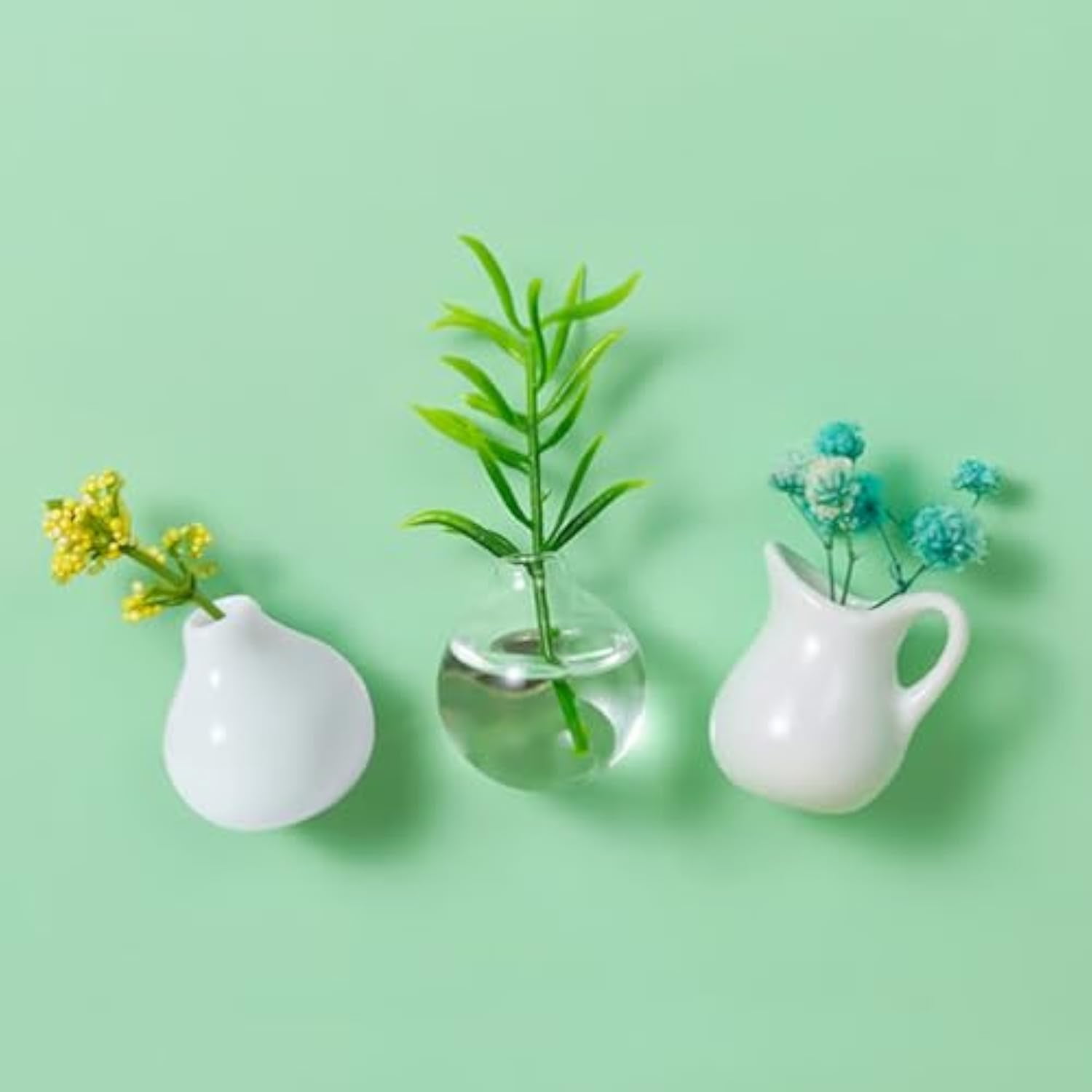 Enthusiastip Plant Vase Refrigerator Magnets, Cute Plant Ceramic Vase ...