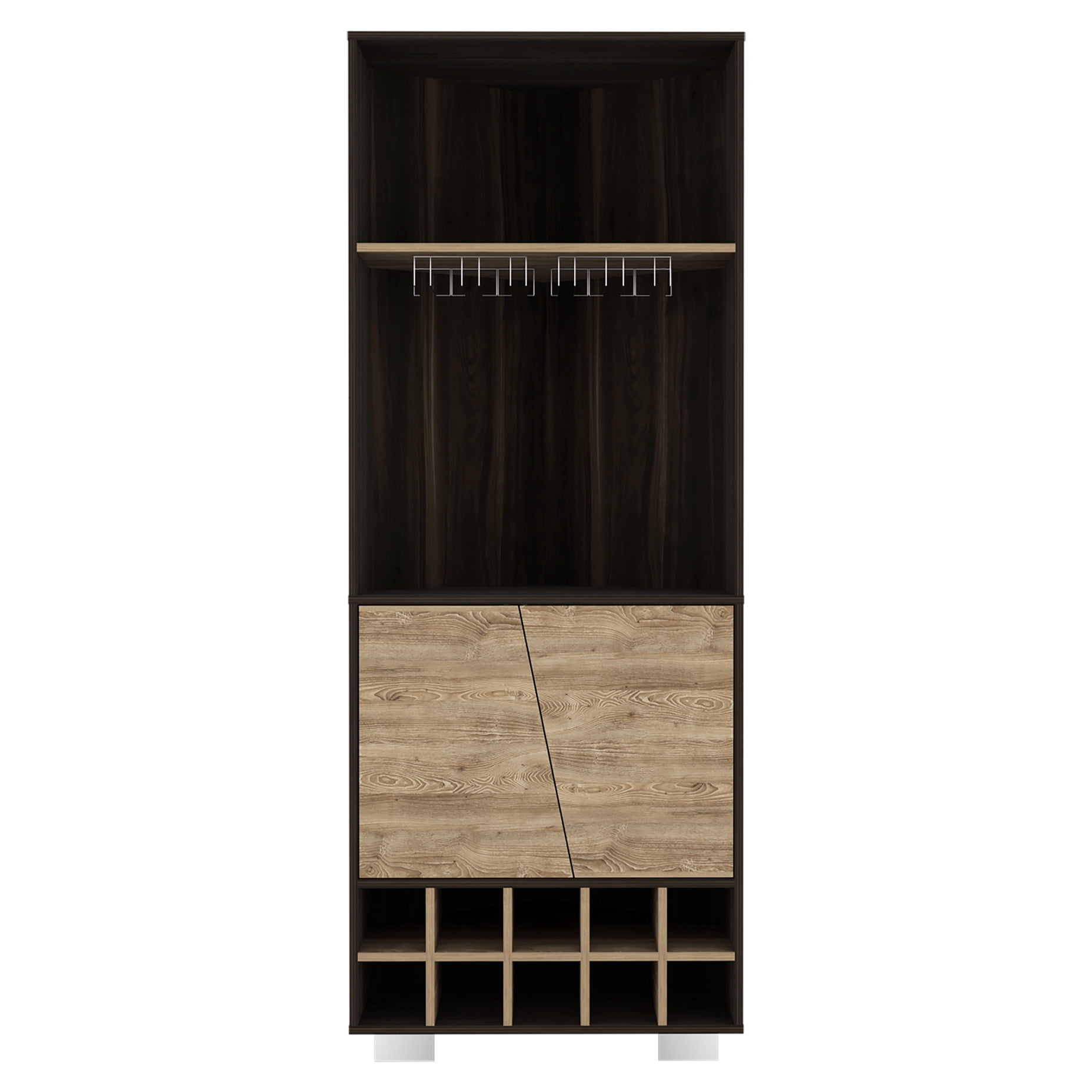 Enticing Dark Oak Bar Cabinet For Living Room, 69.49 In. High Room ...