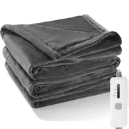 Entil Full Size Washable Electric Heated Blanket, 4 Heating Levels, 10H ...