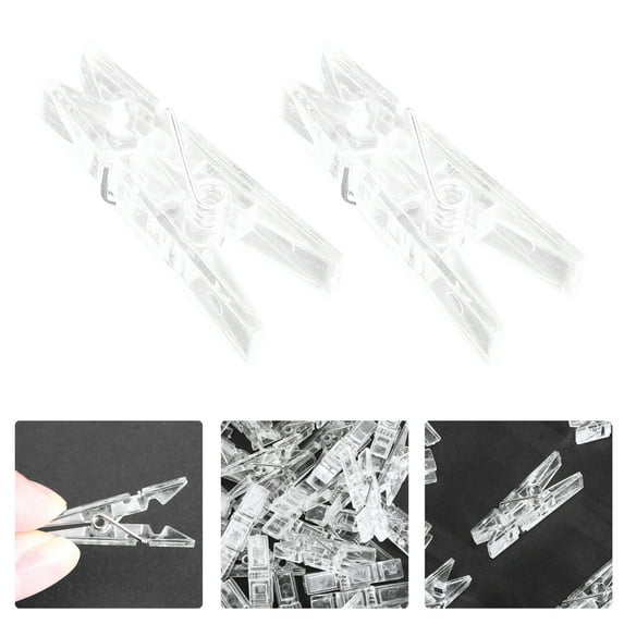 Entireivity 100pcs Plastic Lamp String Clamp Decorative Photo Clip ...