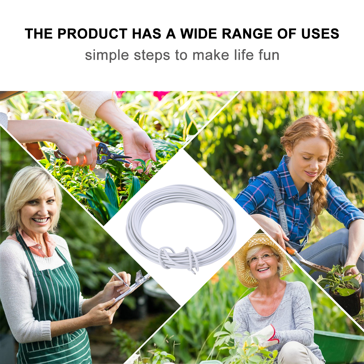 Entireivity 10M Portable Iron Wire Bendable Metal Wire DIY Climbing ...