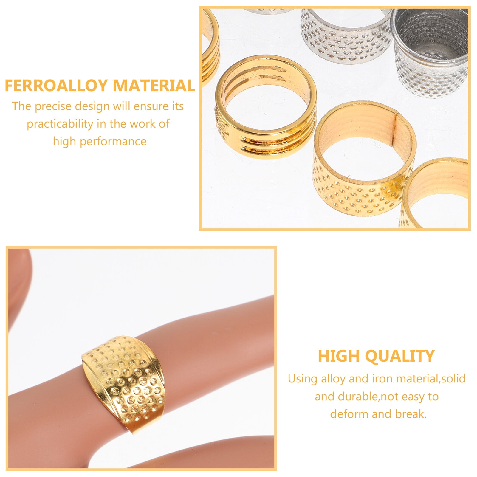 Entireivity 12Pcs Sewing Thimbles Finger Protector DIY Sewing Tools ...