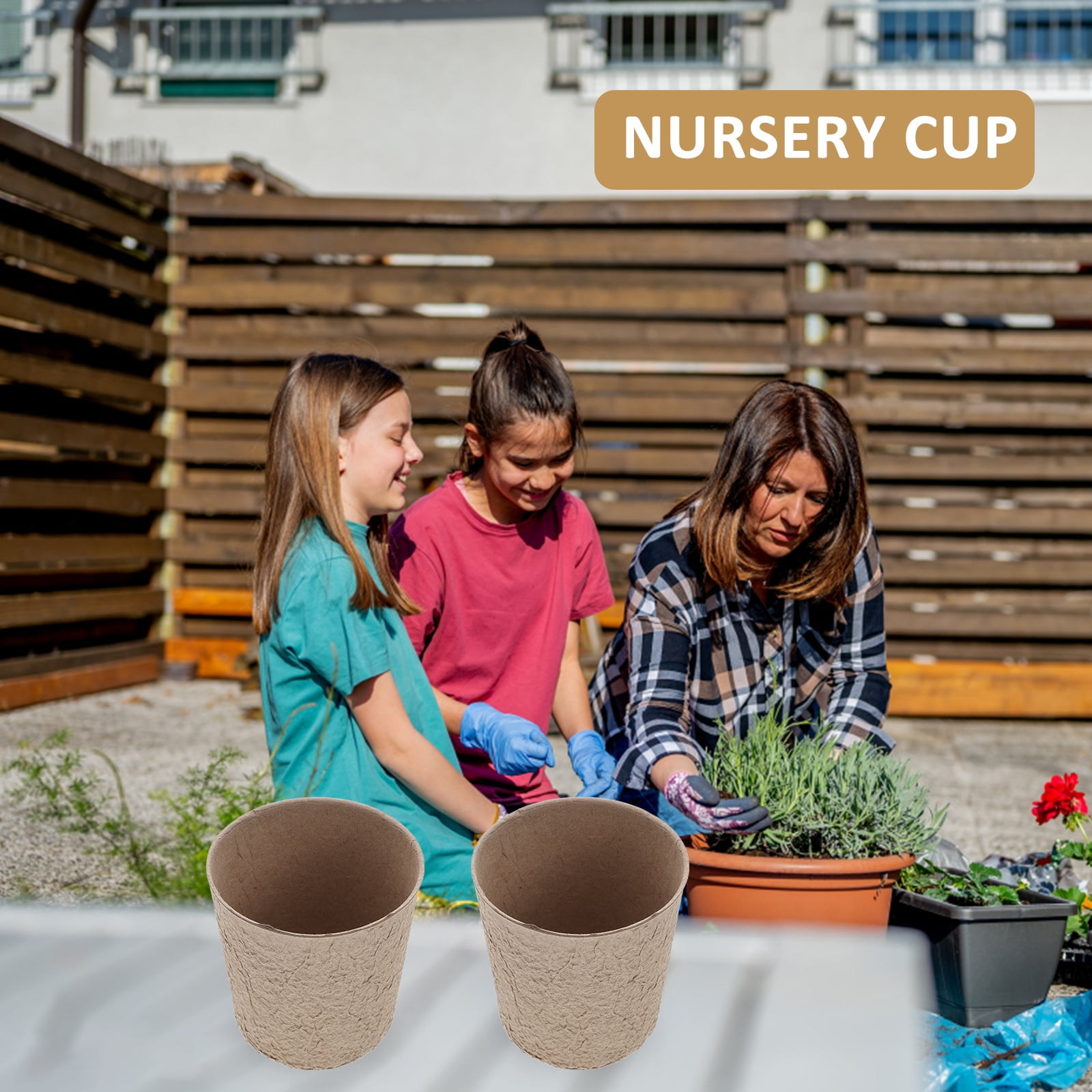 Raindrops 12pcs Pulp Pot Plant Starters Nursery Cup Kit Organic ...