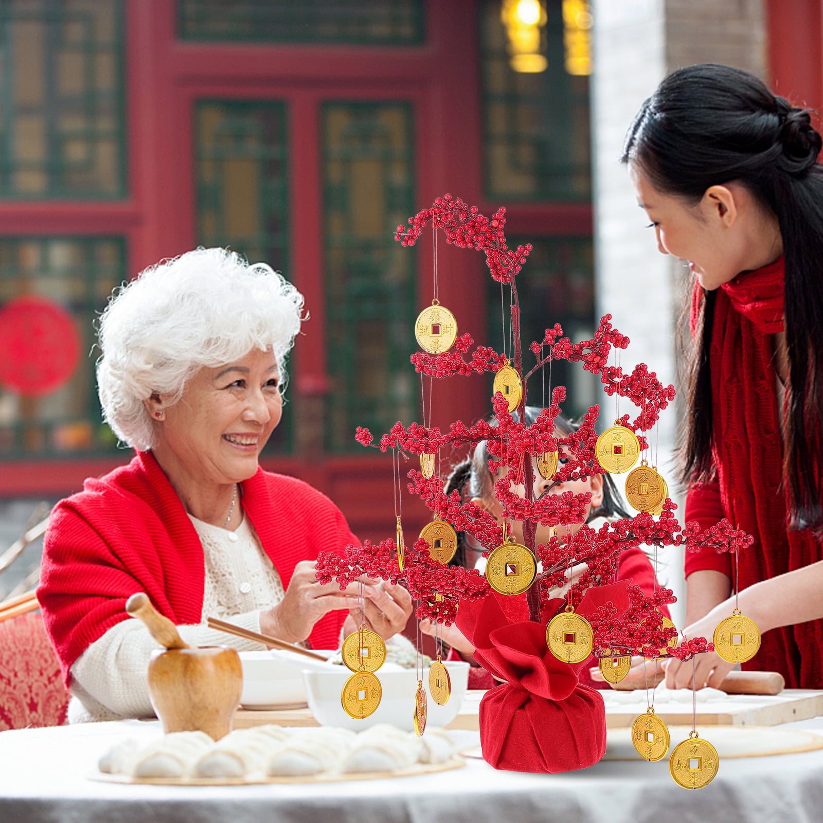 Entireivity 1set Delicate New Year Fortune Tree Adorn Beautiful New ...