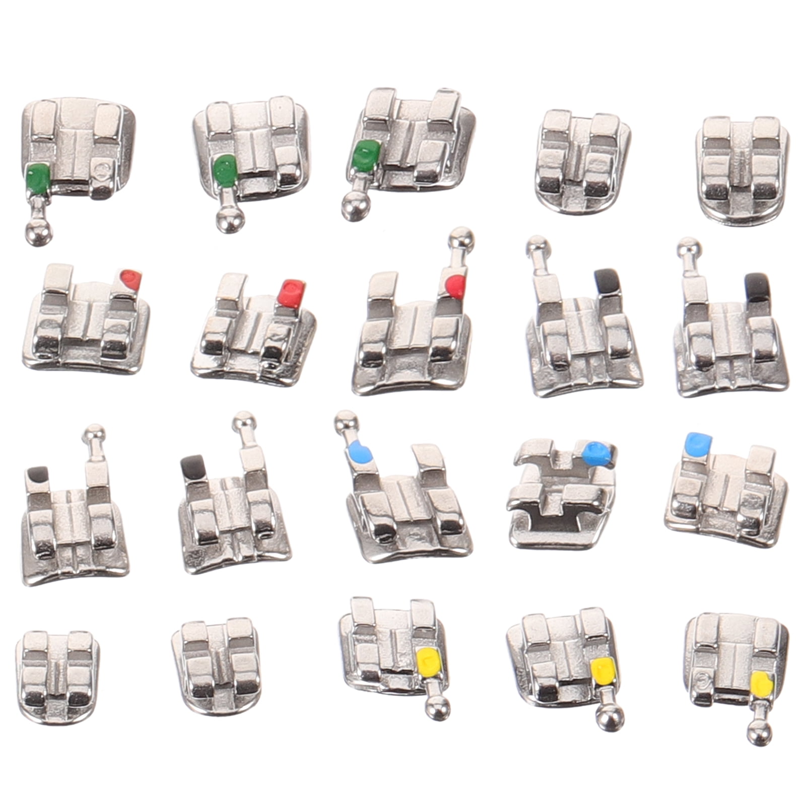 Entireivity 20Pcs Stainless Steel Brace Brackets Mini Oral Brace ...