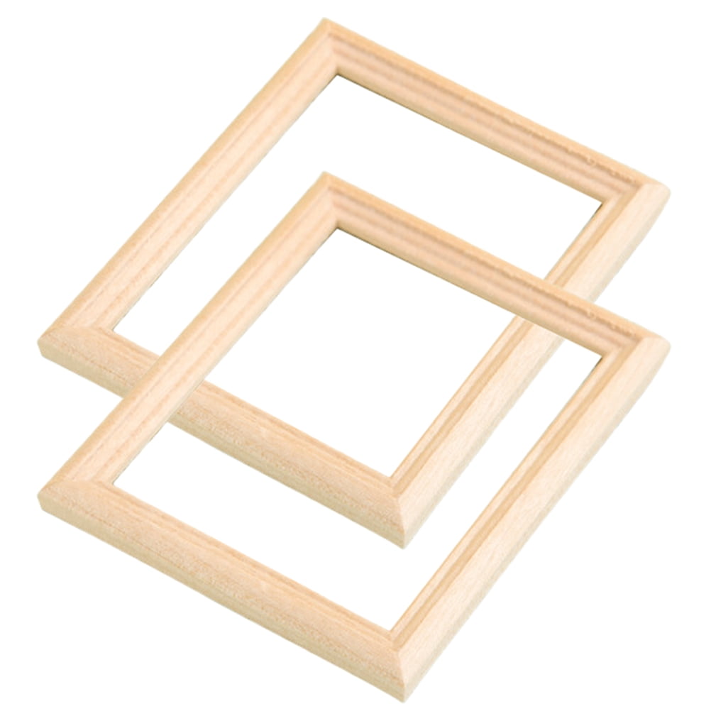 Entireivity 2Pcs Mini Photo Frames Wooden Tiny Picture Frames Miniature ...