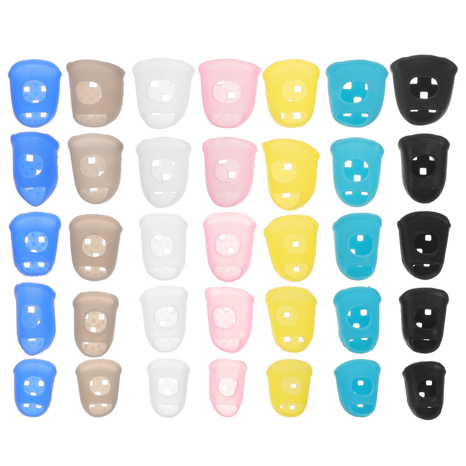 Raindrops 35pcs Silicone Finger Cots Fingertip Protectors for Guitar ...