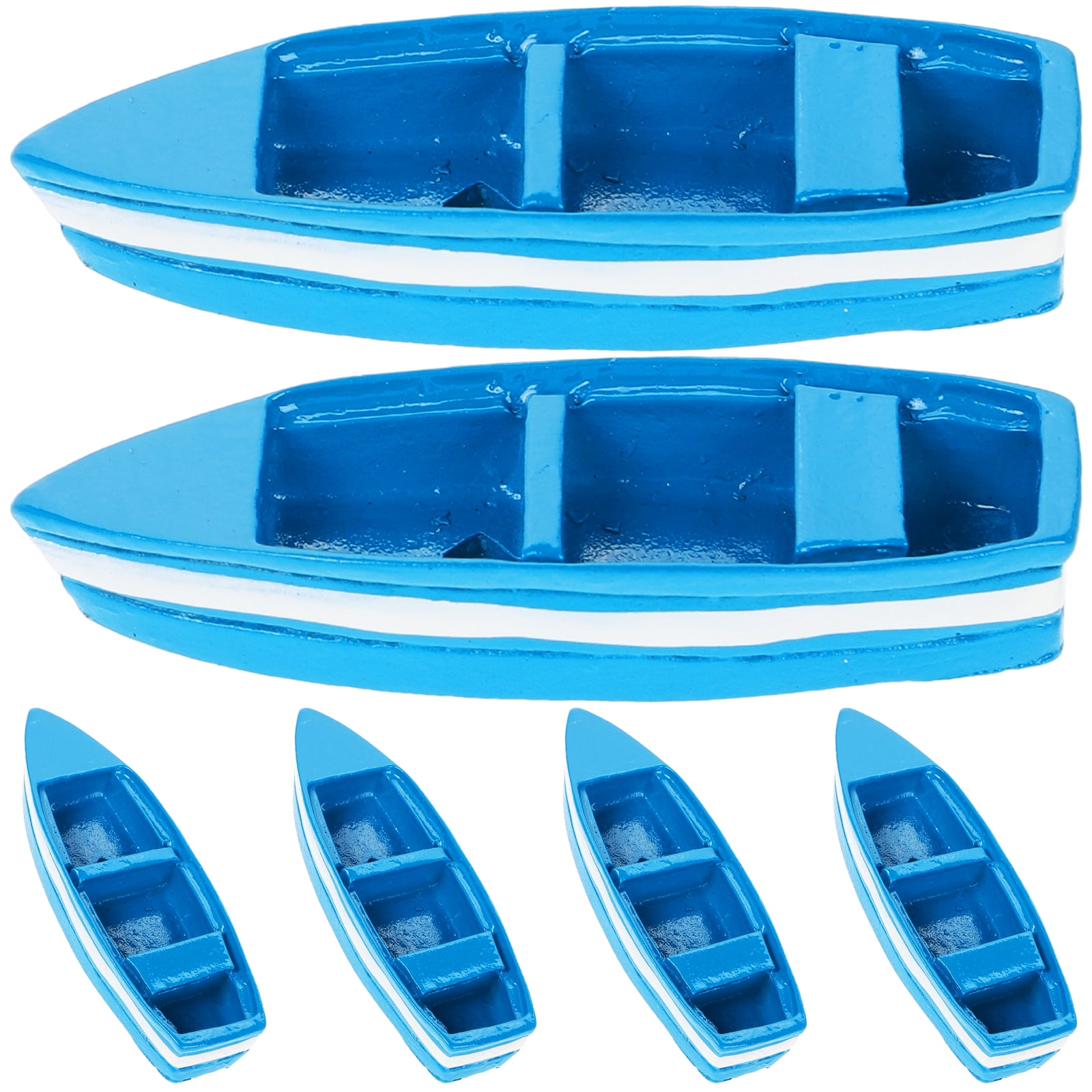 Entireivity 6Pcs Mini Boat Decors Creative Landscape Boat Ornaments ...