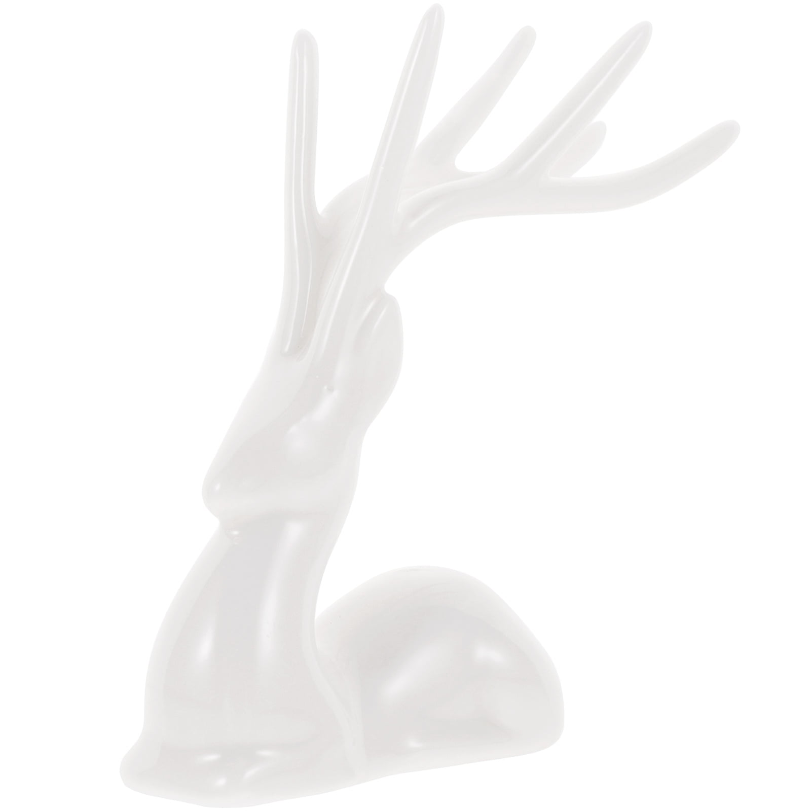 Entireivity Ceramic Craft Elk Statue Cute Ceramic Animal Figurine Small ...