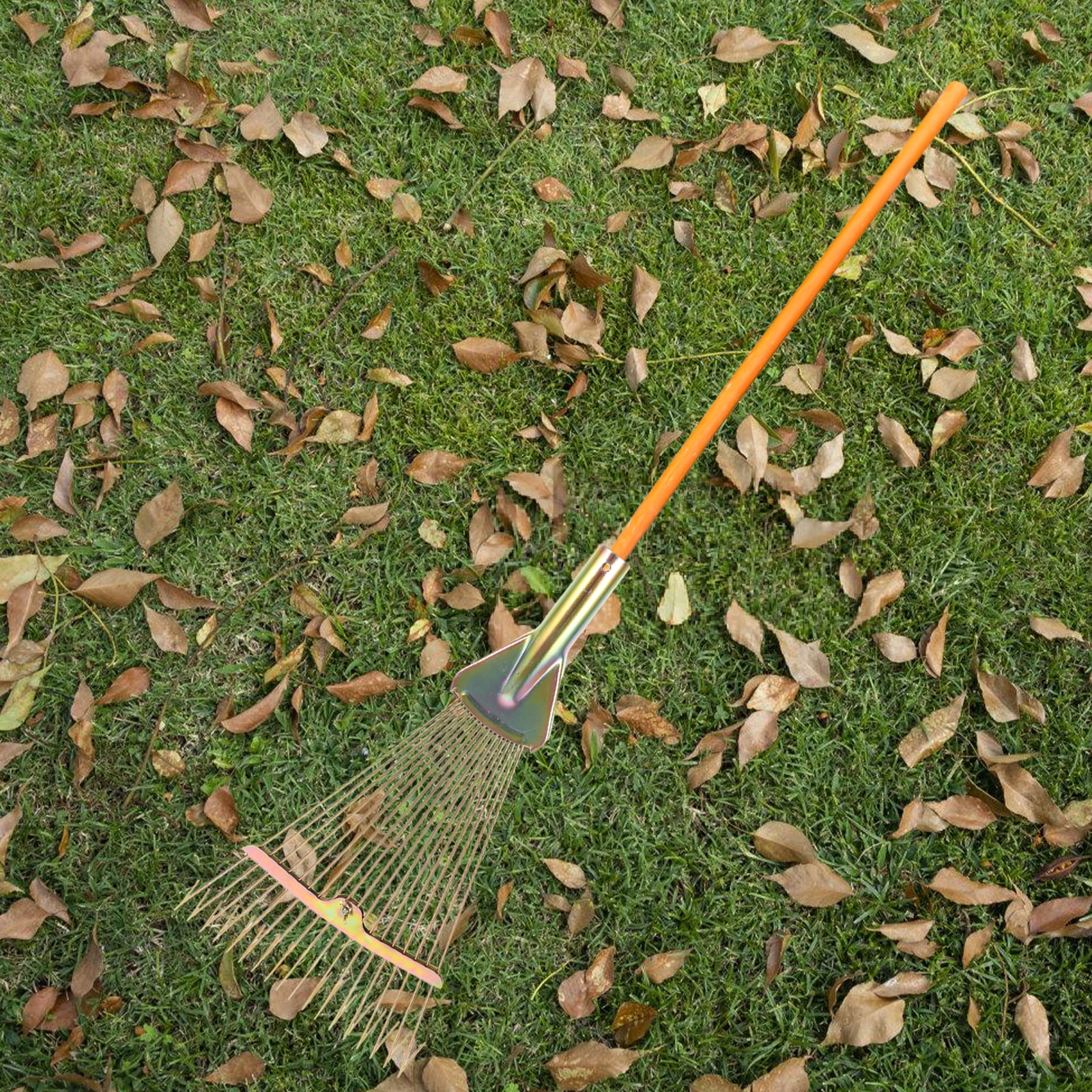 Entireivity Garden Soil Leaves Rake Garden Agricultural Tool Foldable ...