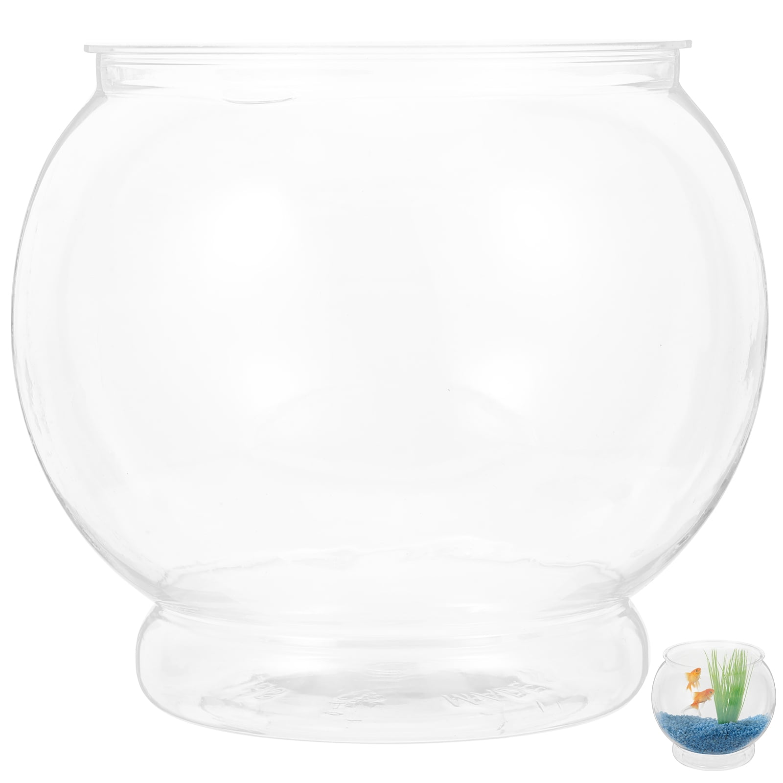 Entireivity Plastic Fish Bowl Small Fish Tank Desktop Fish Tank Clear ...