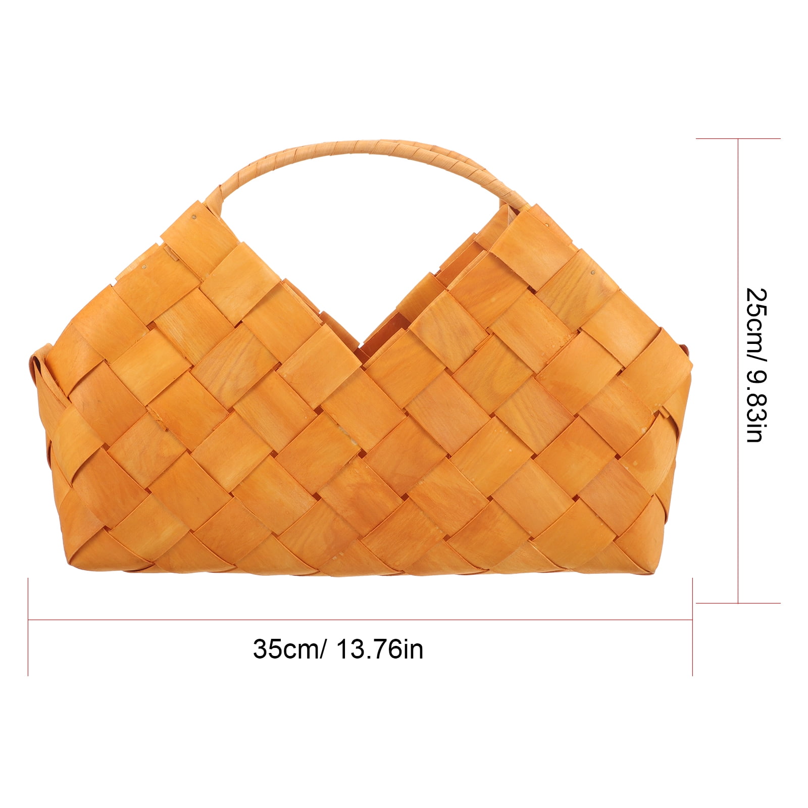 Entireivity Wood Chip Basket Decorative Woven Flower Basket Holiday ...