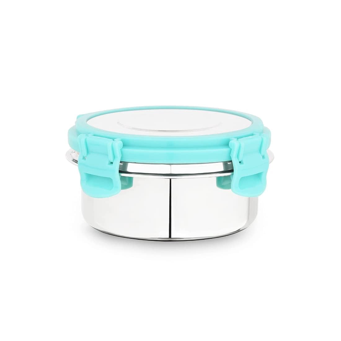 Entisia Airtight Food Lunch Box 1 Pcs Stainless Steel Click Seal Tiffin ...