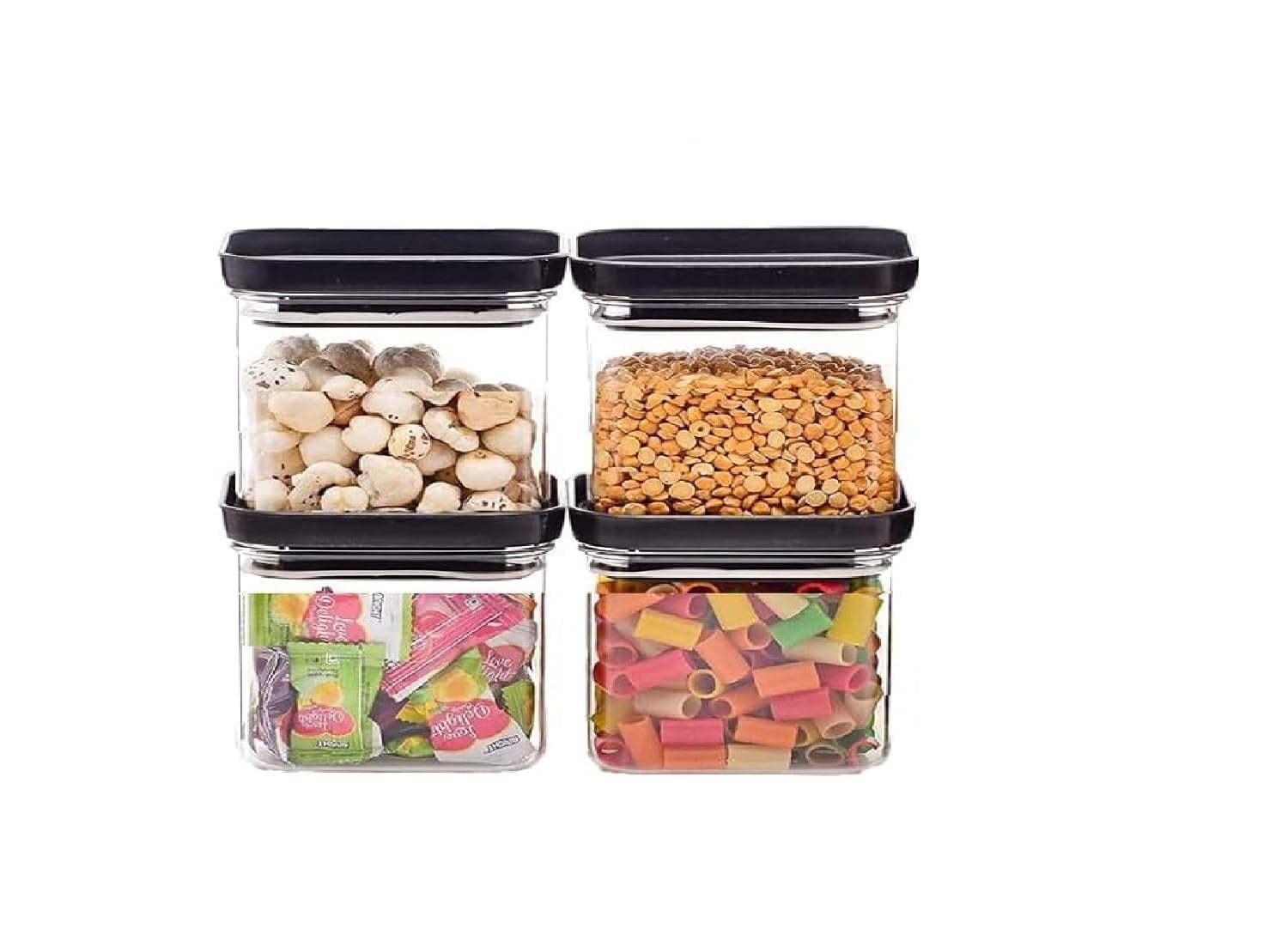 Entisia Plastic Containers for Kitchen Storage Airtight BPA Free ...