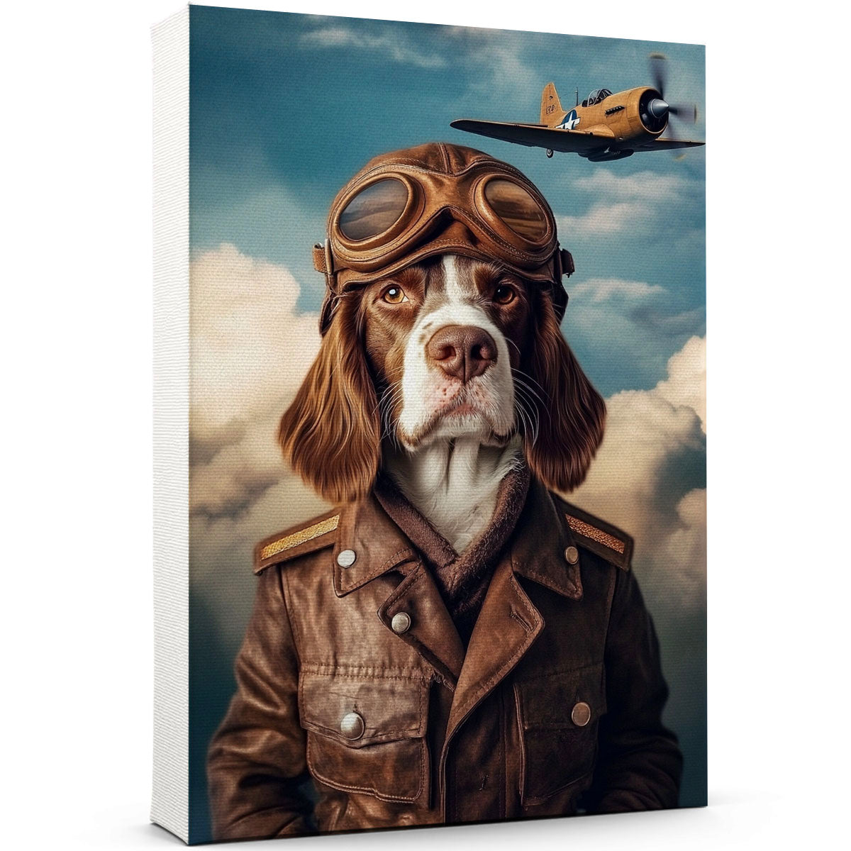 Entlebucher Mountain Dog Pilot Wall Art, Pet Art, Funny Dog Poster ...