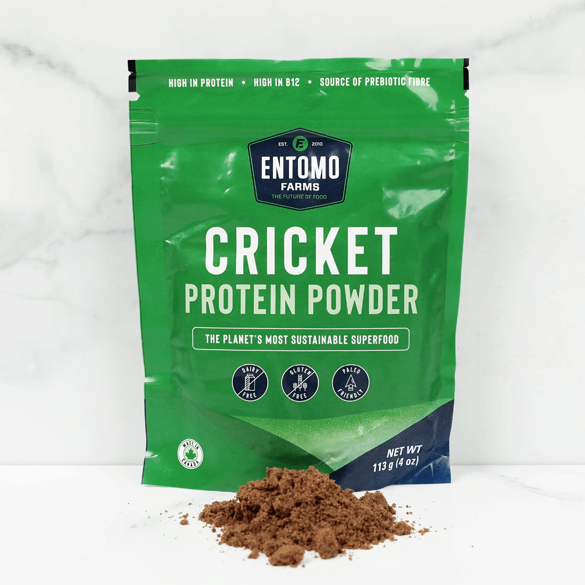 Entomo Farms Cricket Powder BDF32 │113g Bag (4 oz) │ Pure Canadian ...
