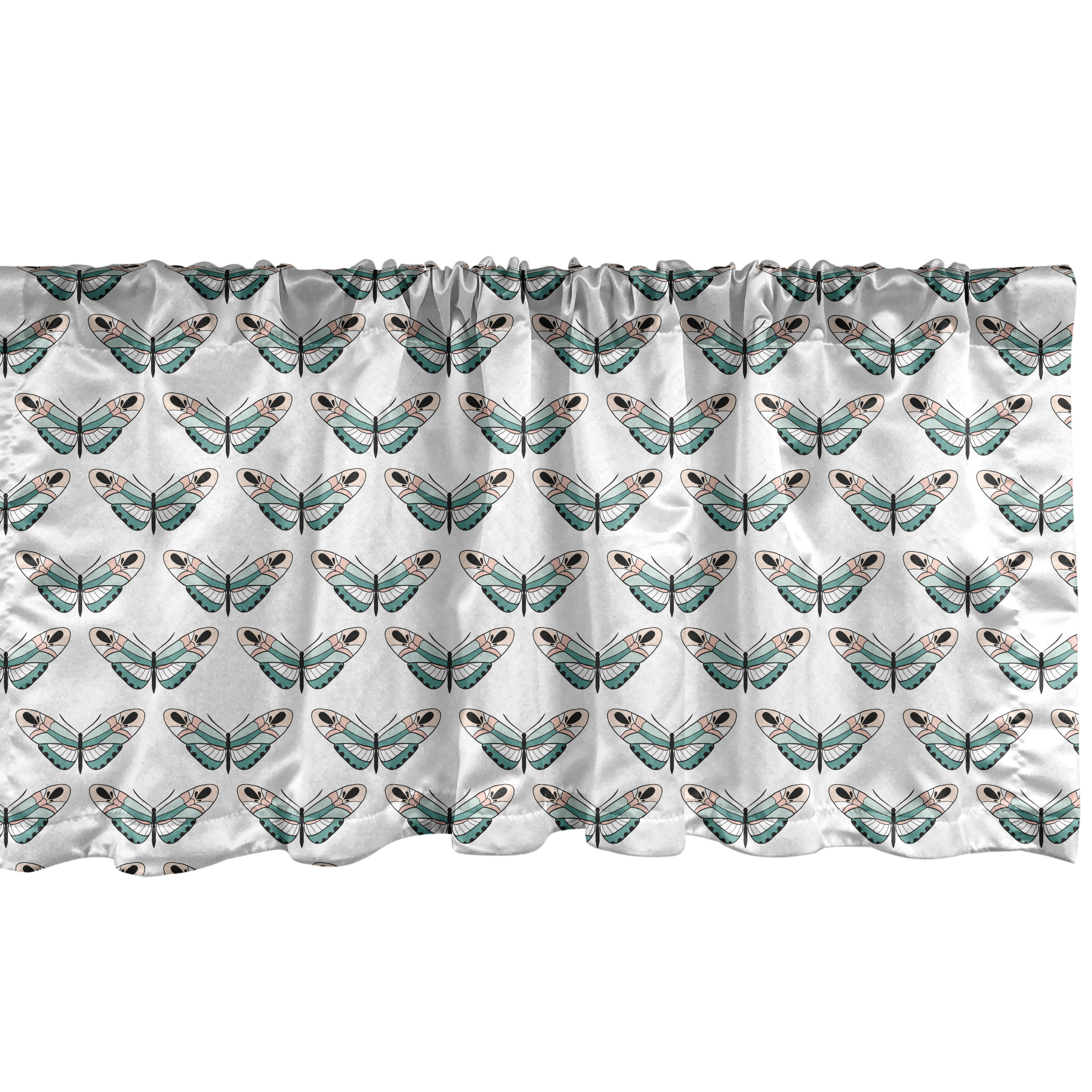 Entomology Window Valance, Symmetric Butterflies with Motifs Vintage ...