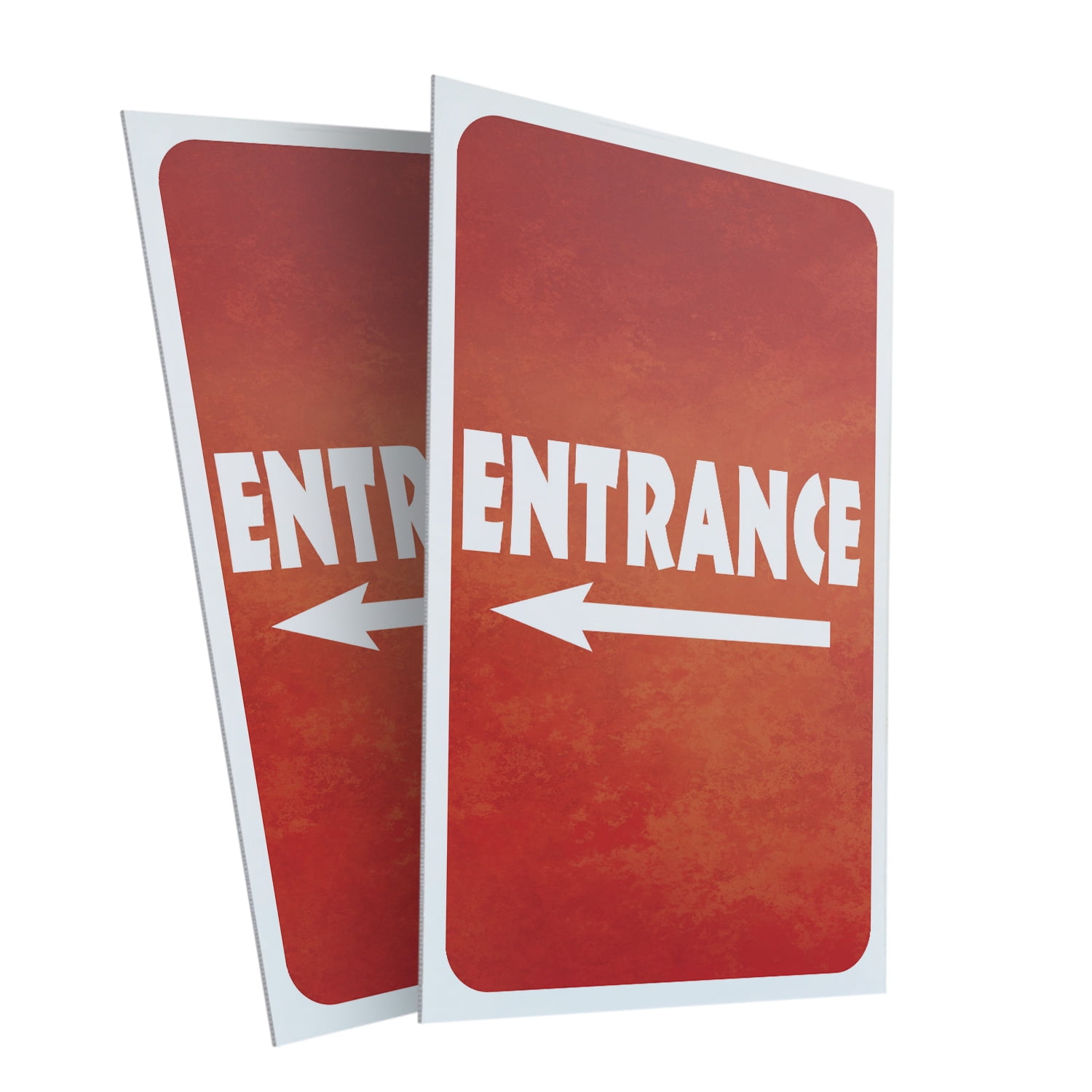 Entrance (2-PACK) 24" x 36" Plastic Signs | Sign Insert 4mm Corrugated ...