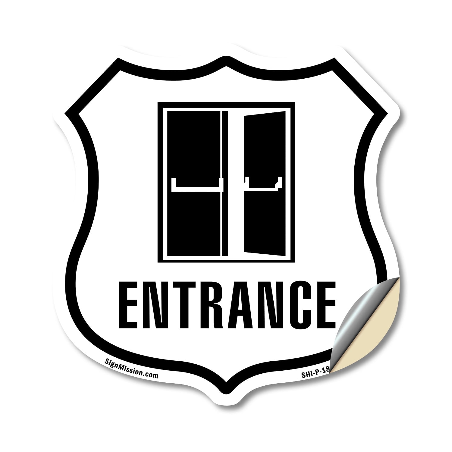 Entrance (2 Pack) 12 inch X 12 inch Shield Shaped Heavy Duty 3.2 mil ...