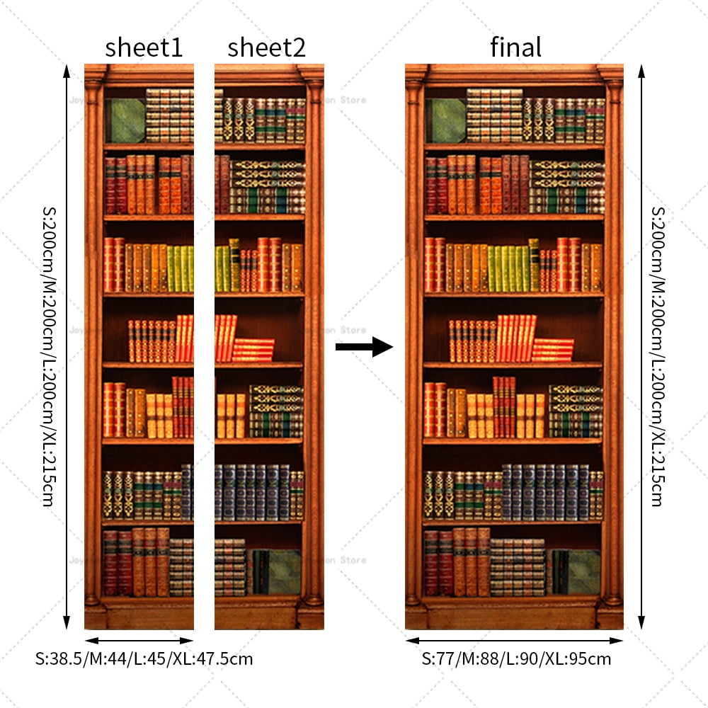 Entrance Door Self-adhesive Painting Bathroom Door Wardrobe Sticker ...