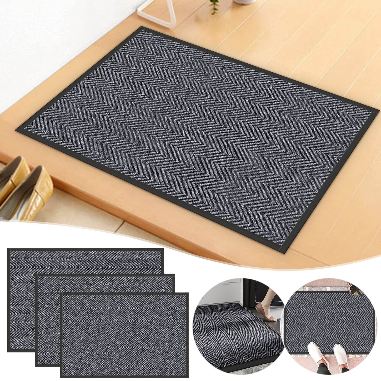 Entrance Door Woven Rugs, Floor Entrance Mats, Durable Rubber Base ...