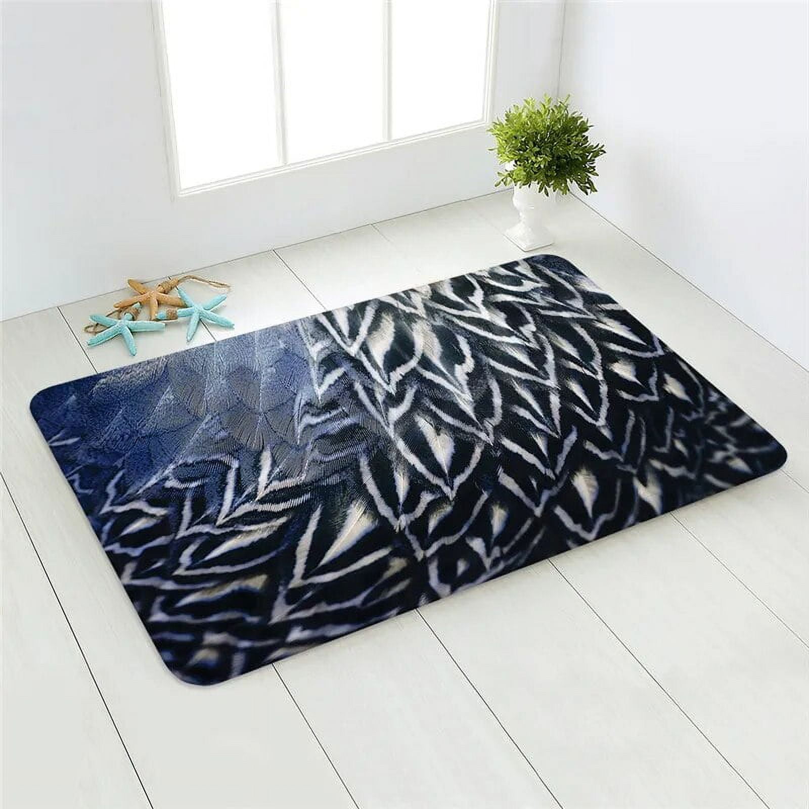 Entrance Doormat Decor Kitchen Bedroom Feather Carpet Bathroom Anti ...