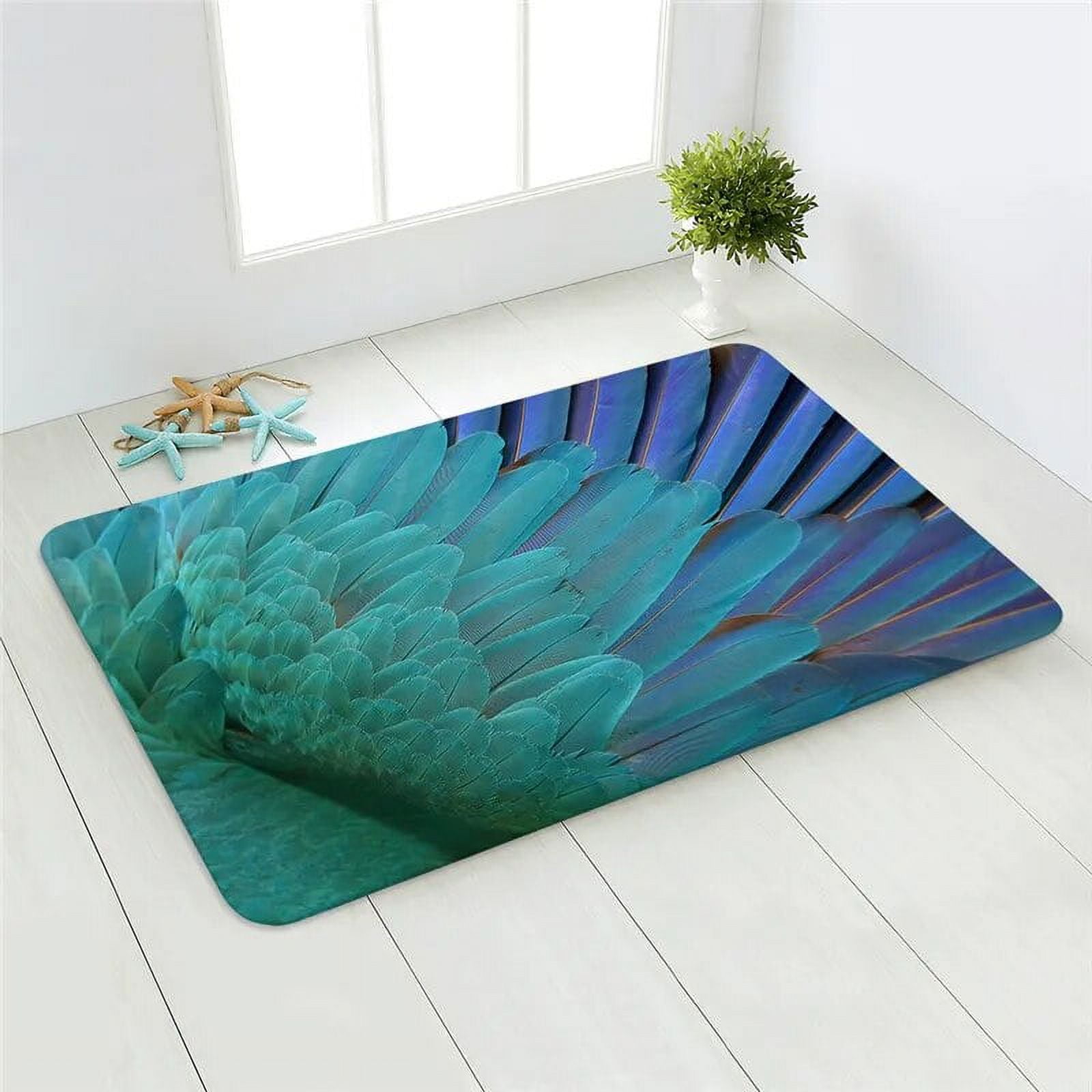 Entrance Doormat Decor Kitchen Bedroom Feather Carpet Bathroom Anti ...