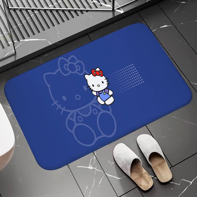 Entrance Doormat Hello K-Kitty Custom Bathroom Floor Mat Living Room ...