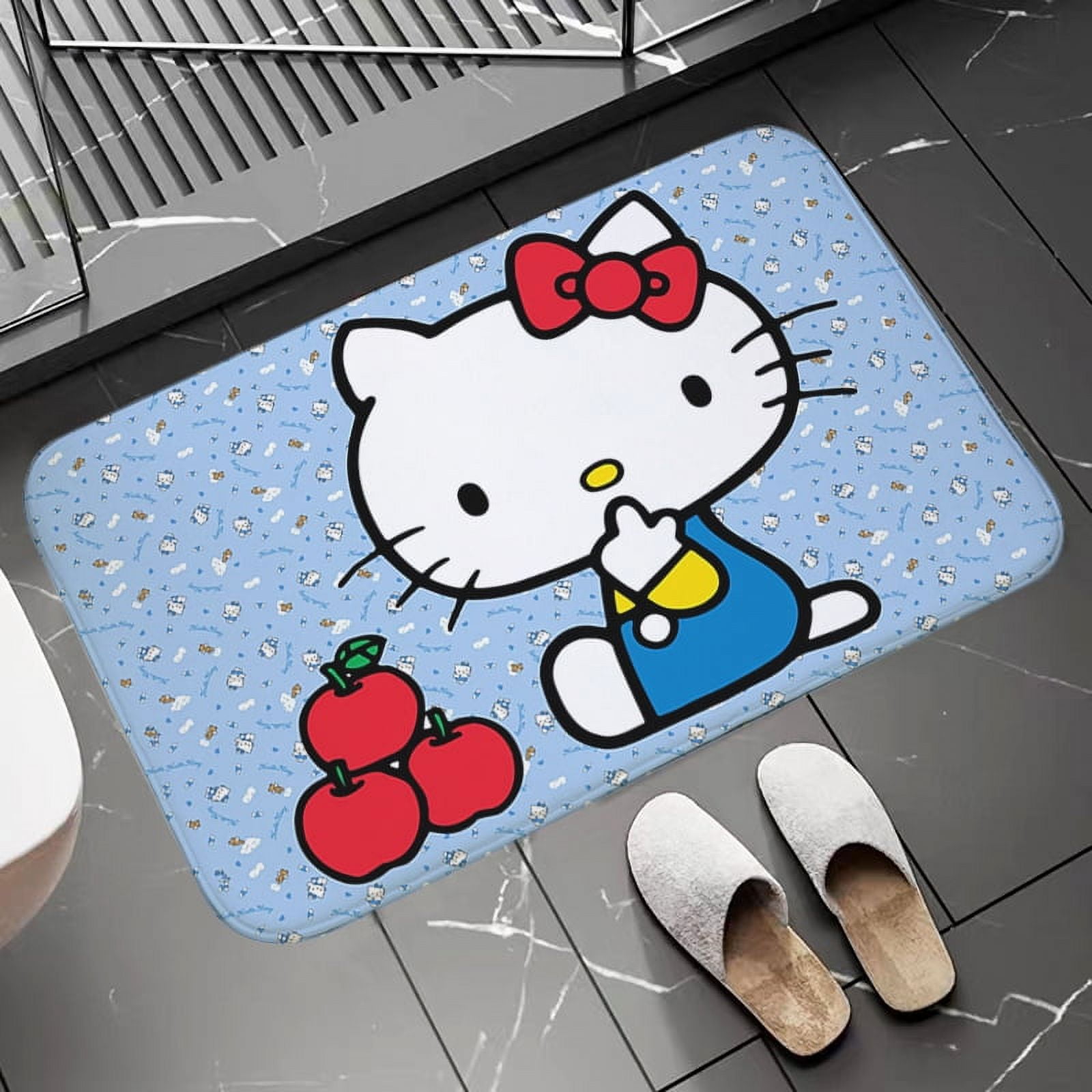 Entrance Doormat Hello K-Kitty Custom Bathroom Floor Mat Living Room ...