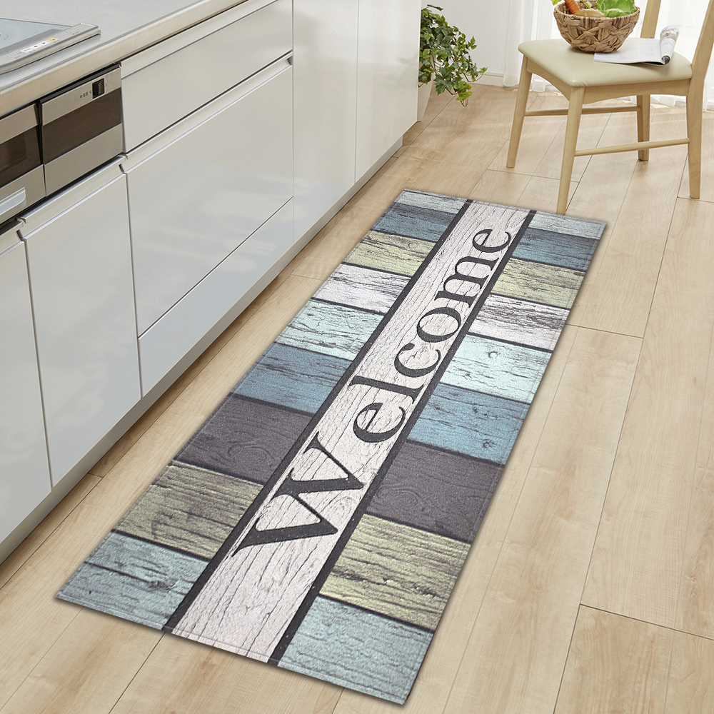 Entrance Doormat Kitchen Mat Hallway Wood Grain Bedroom Living Room ...