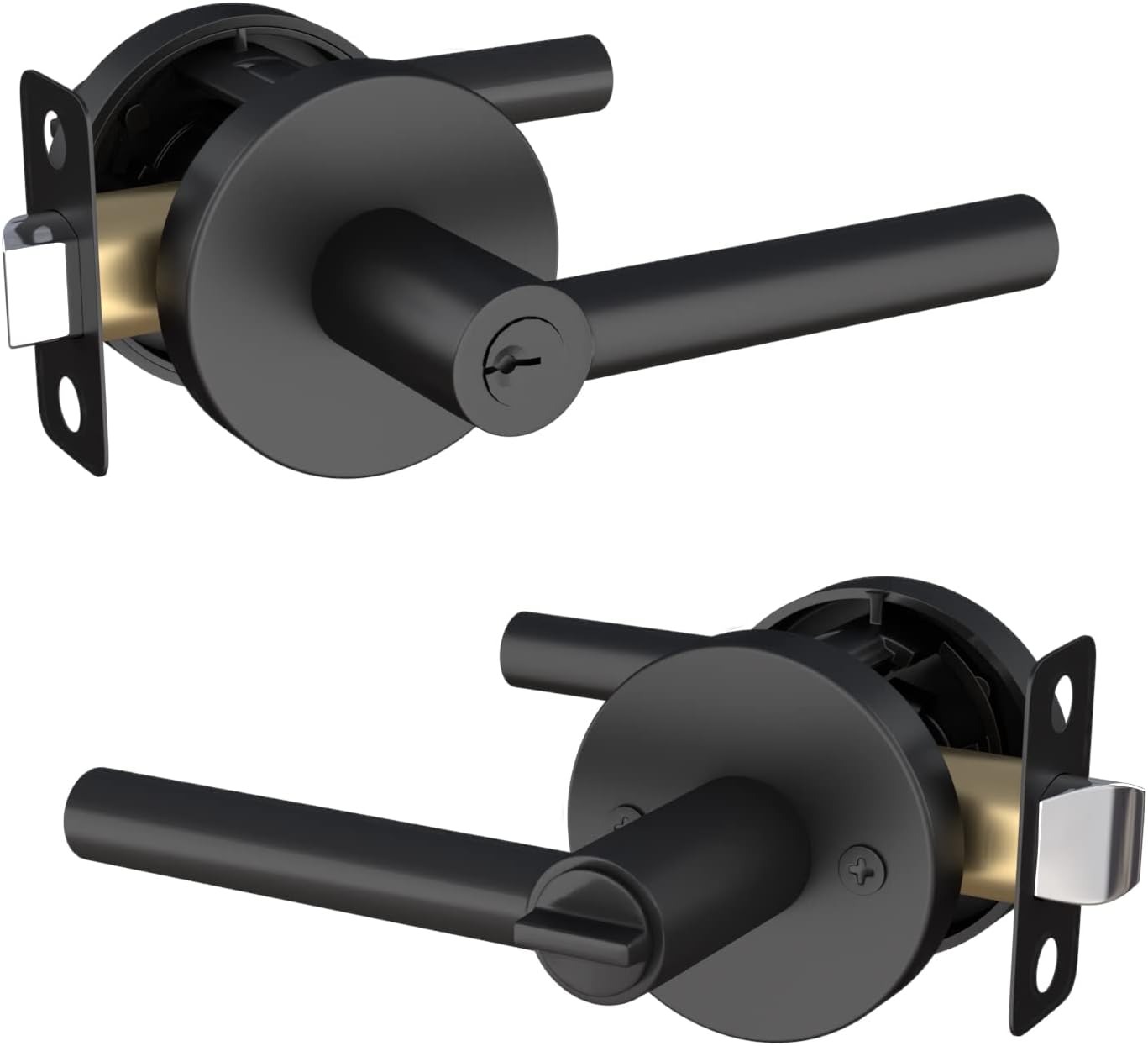 Entrance Handle I Entry Lever Door Handle - Heavy Duty Round Locking ...