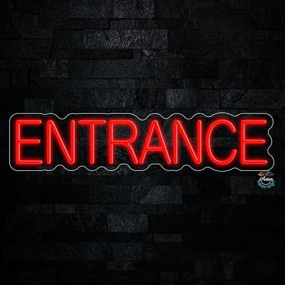 Entrance LED Neon Sign 27"L x 8"H #32241 - Walmart.com